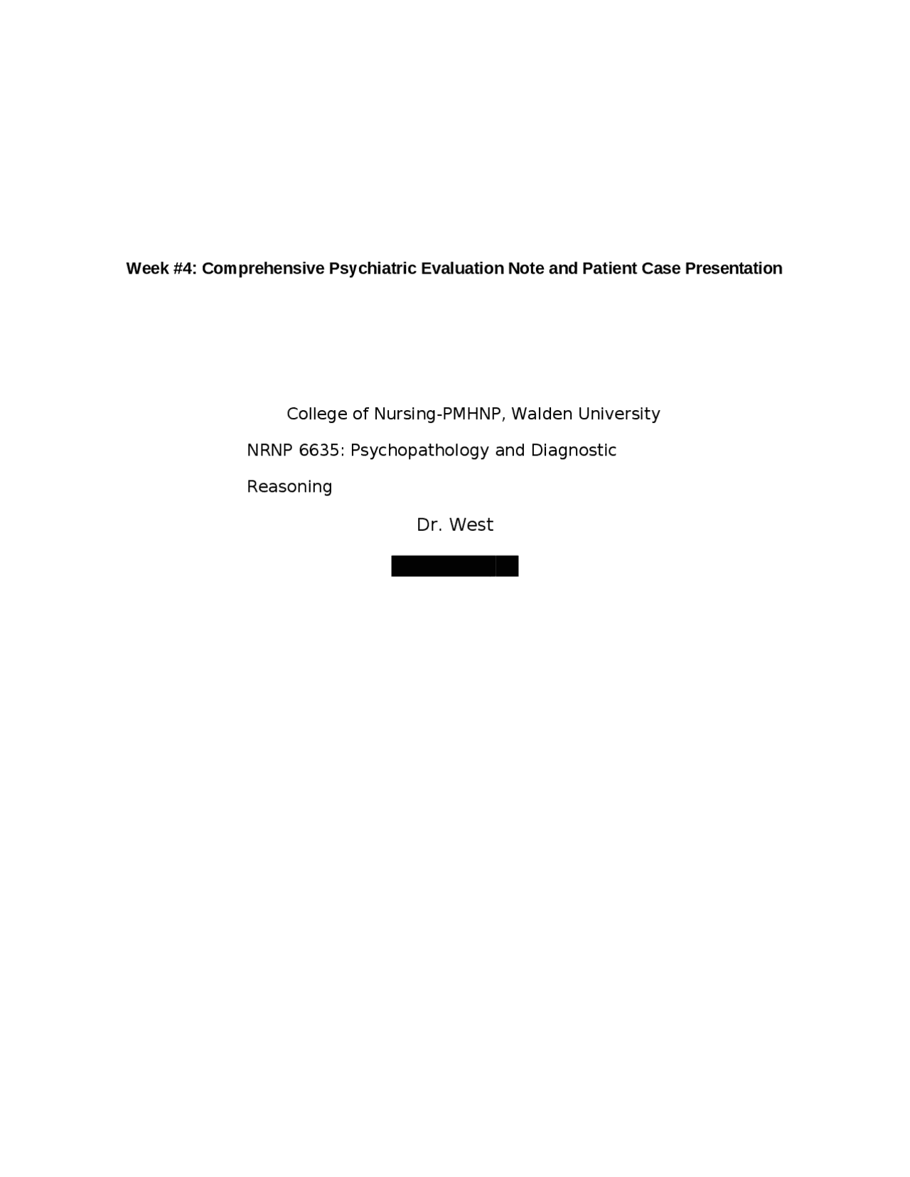 Comprehensive Psychiatric Evaluation and Patient Case Presentation ...