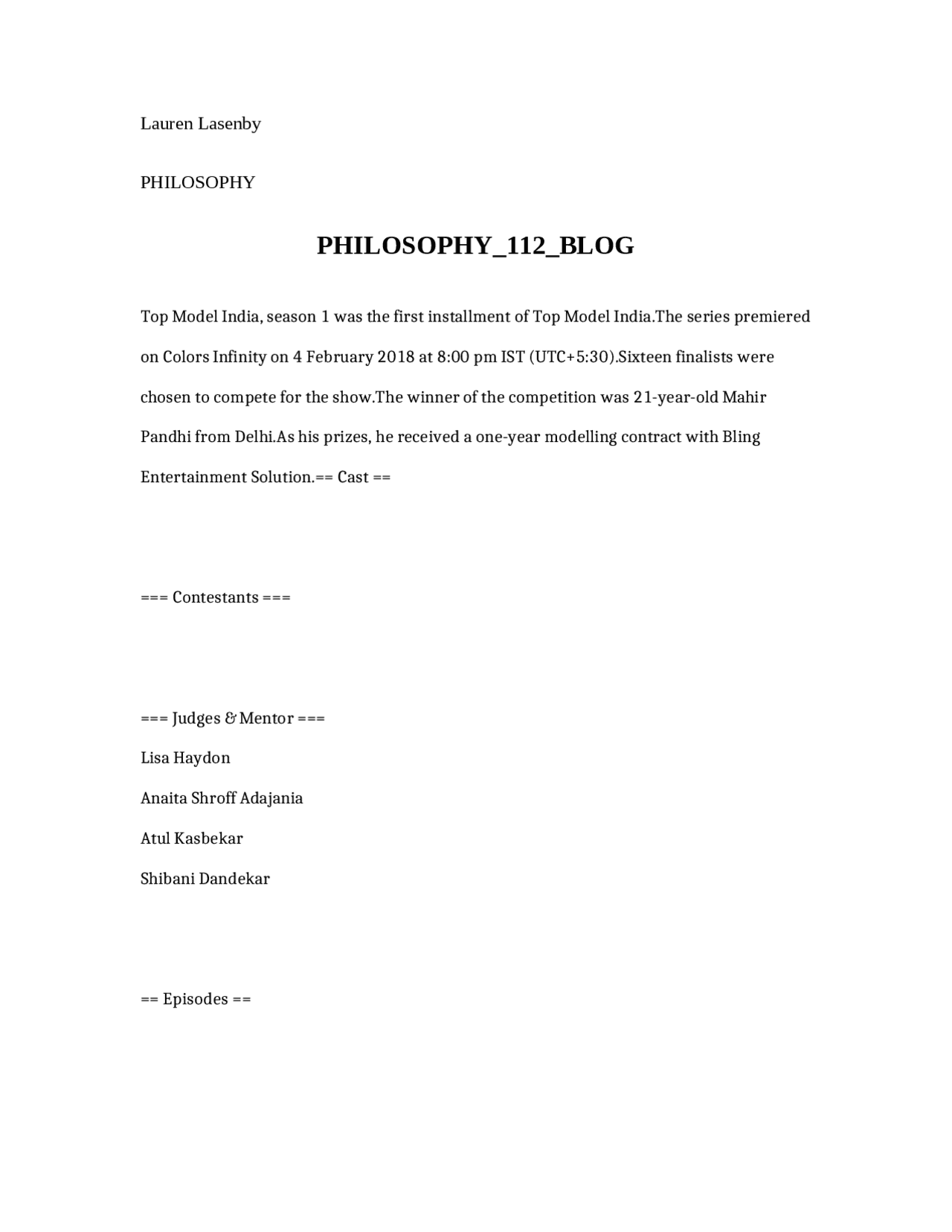 Top Model India: Season 1 - A Comprehensive Guide | Lecture notes ...