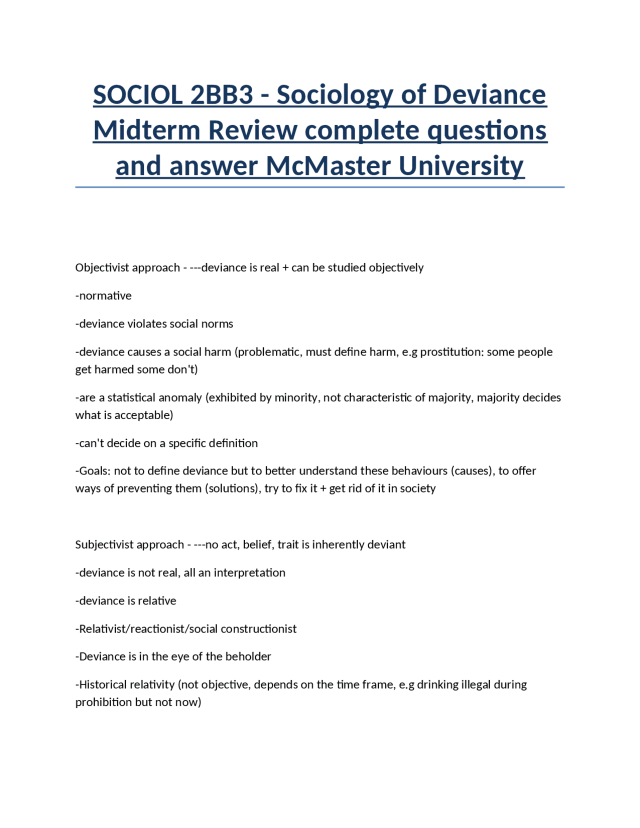 Theories of Deviance: Understanding Sociological Perspectives | Exams ...