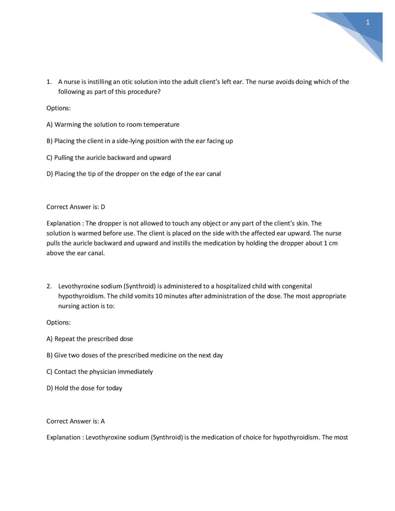 NURSING MISC PRACTICE EXAM QUESTIONS AND ANSWERS GRADED A+ GUARANTEED ...