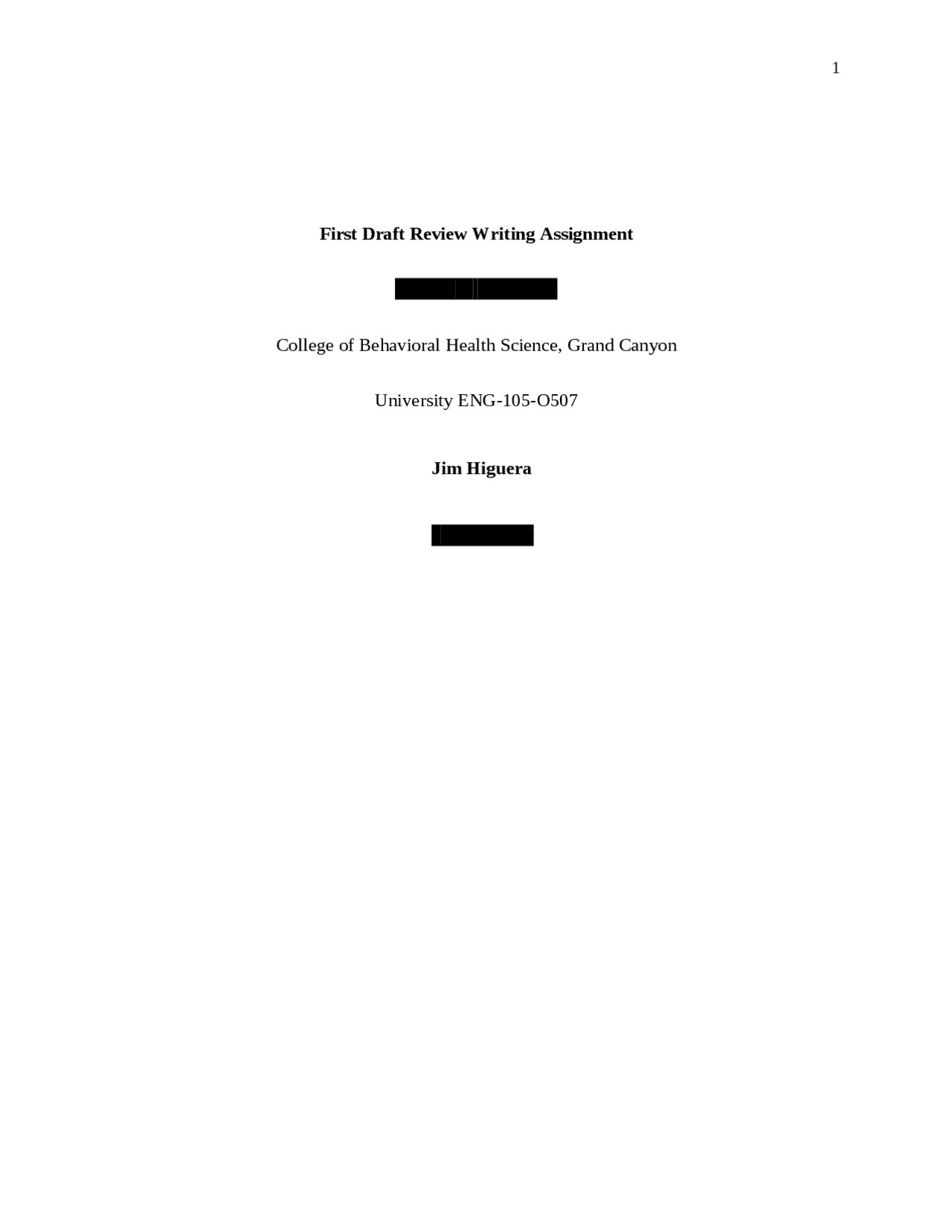 ENG 105 Topic 4 Assignment; First Draft of a Review Assignment | Assignments English Literature ...