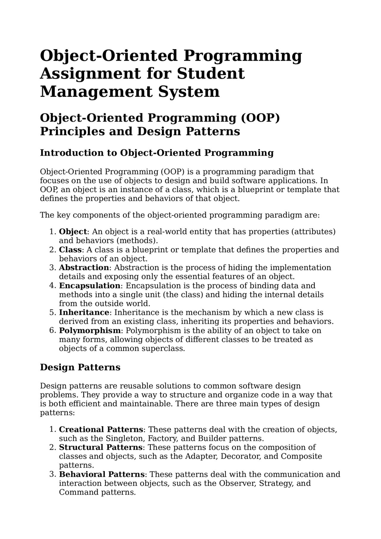 Object-Oriented Programming Assignment Brief | Exams Banking and Finance | Docsity