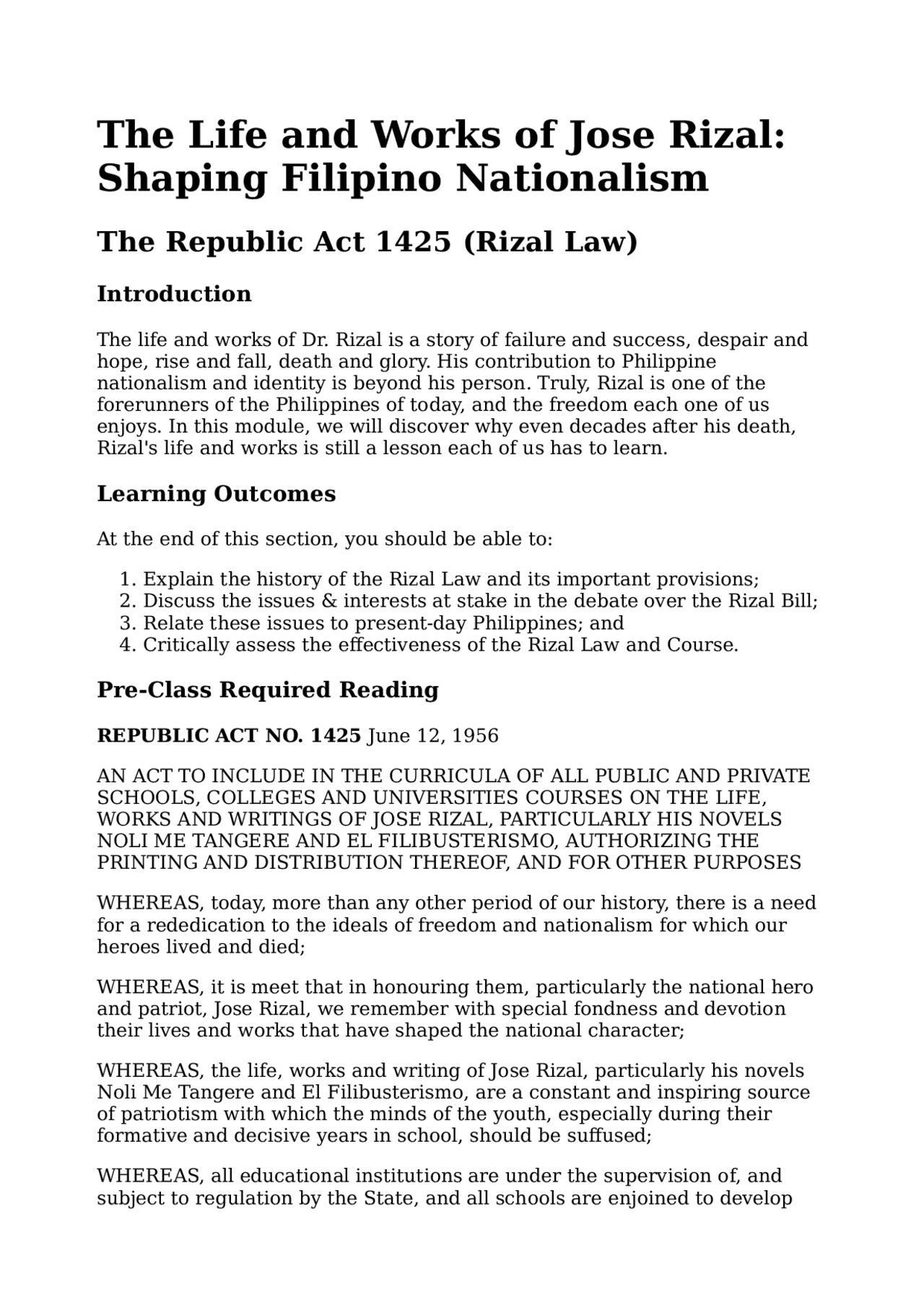 The Life and Works of Jose Rizal: Shaping Filipino Nationalism and the ...