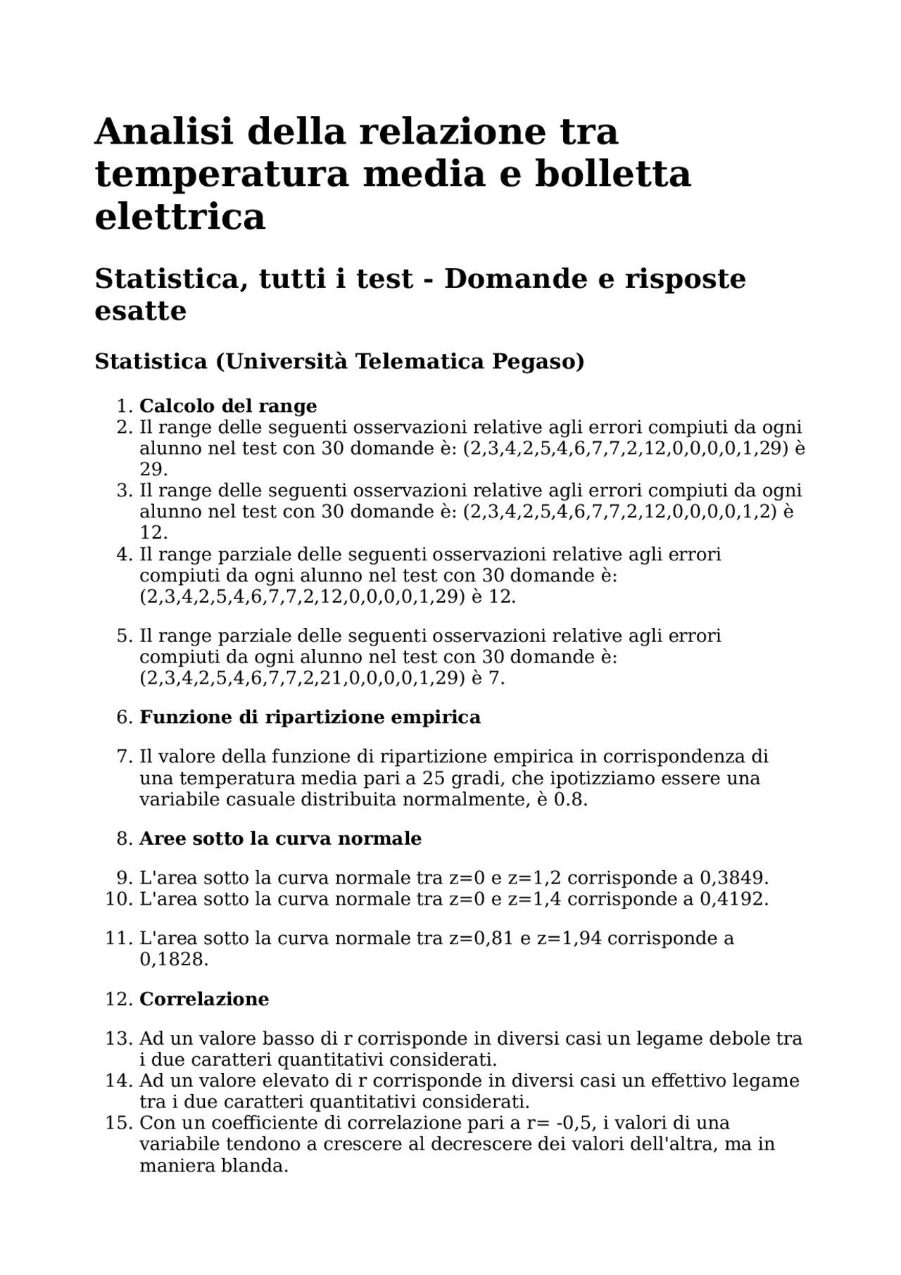Analisi statistica di dati sperimentali | Prove d'esame di Statistica | Docsity