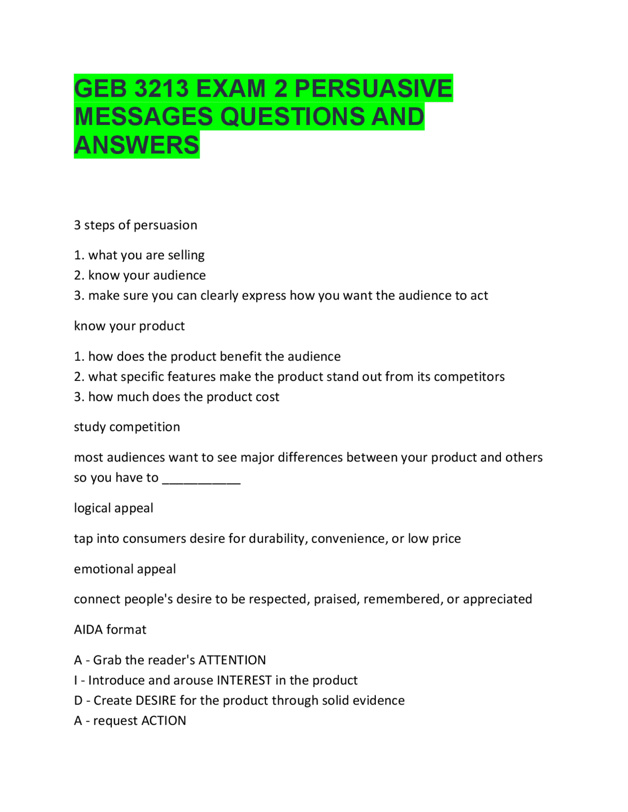 Persuasive Messages: Strategies and Techniques | Exams Advanced ...