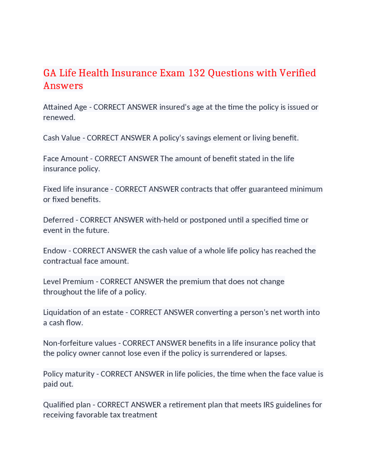 Health Insurance Policy Provisions and Terminology | Exams Insurance ...