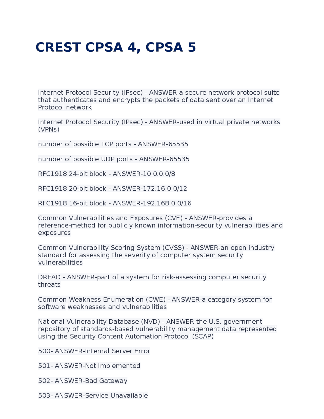 Network Security Protocols and Concepts | Exams Network security | Docsity