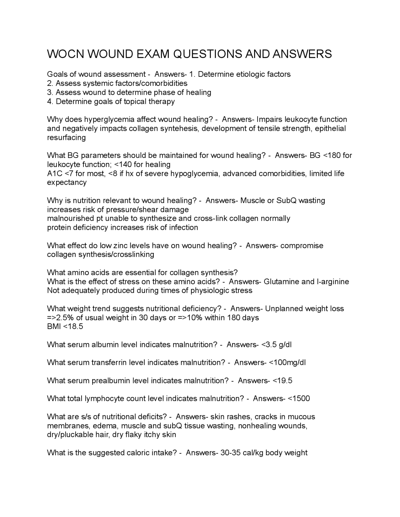 Wound Care Exam Questions and Answers: A Comprehensive Guide for Nurses ...