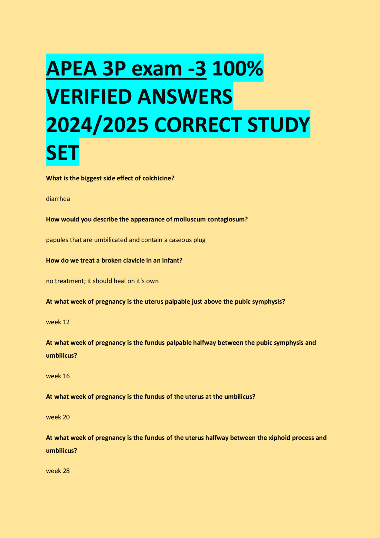 APEA 3P exam -3 100% VERIFIED ANSWERS 2024/2025 CORRECT STUDY SET ...