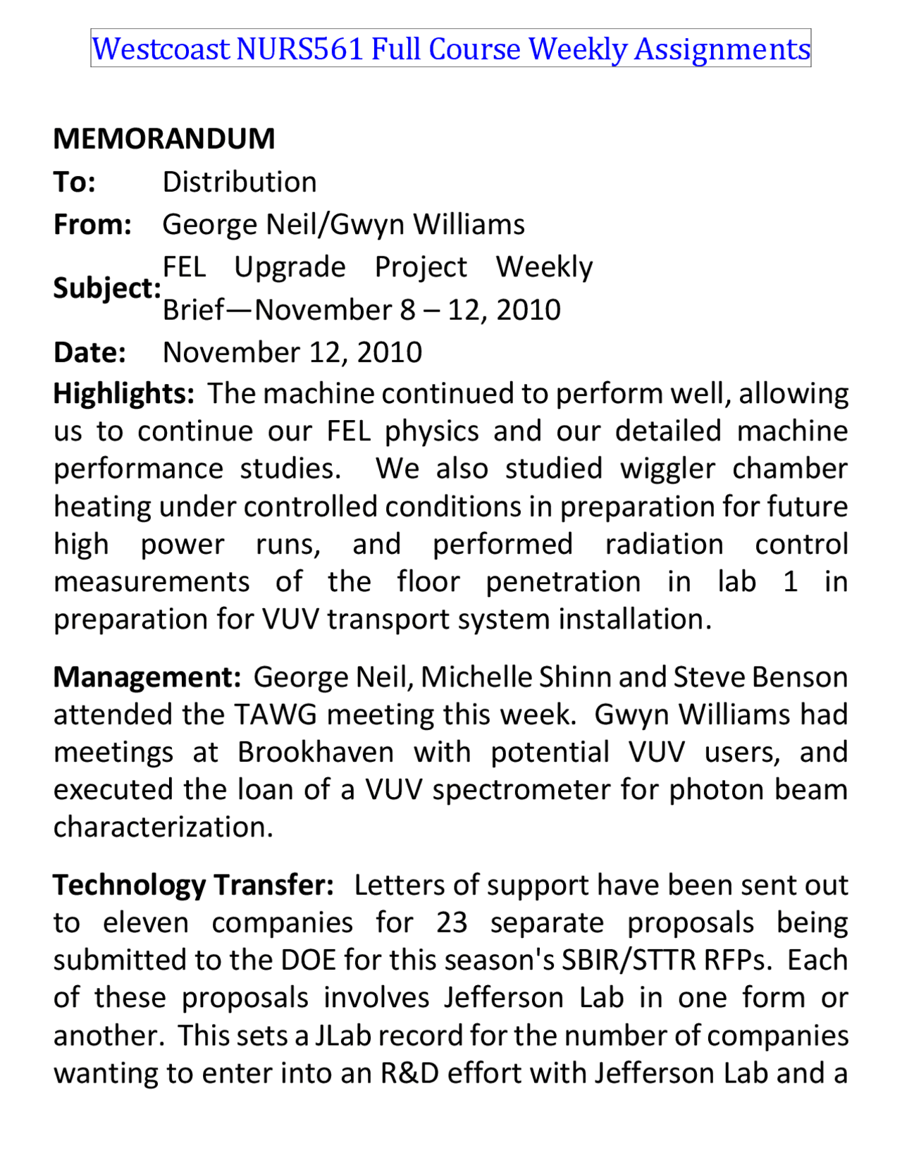 Westcoast NURS561 Full Course Weekly Assignments | Exams Operational Research | Docsity