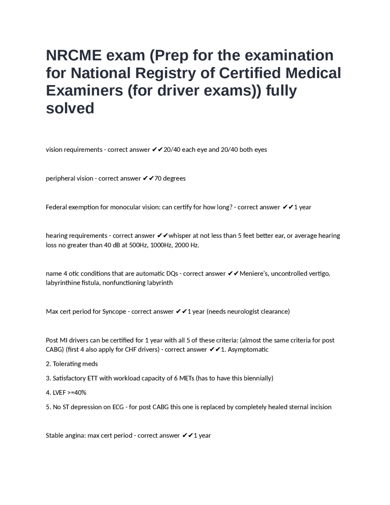 NRCME Exam Preparation: Medical Examiner Certification Requirements for ...