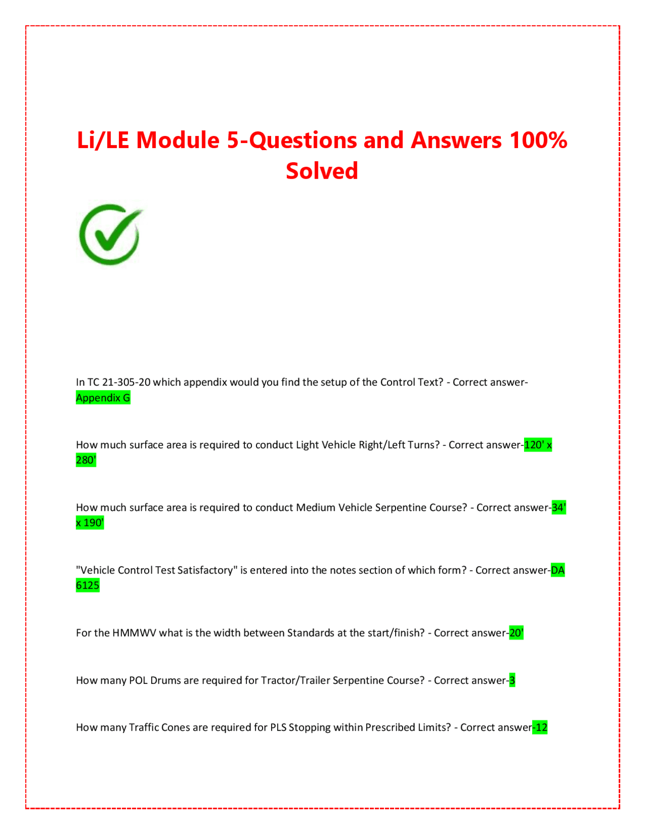 Li/LE Module 5-Questions and Answers 100% Solved | Exams Introduction to Machine Learning | Docsity