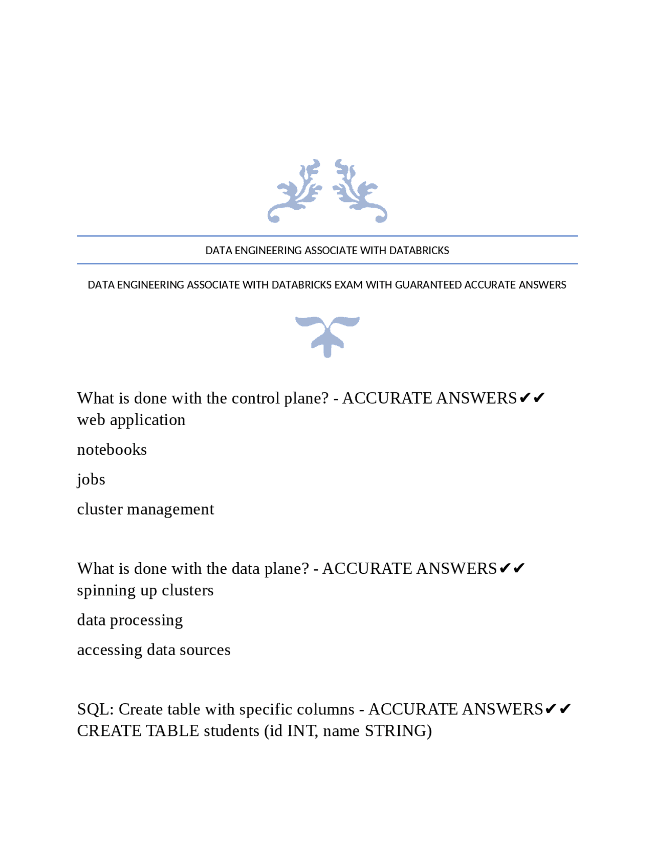 DATA ENGINEERING ASSOCIATE WITH DATABRICKS EXAM WITH GUARANTEED ...