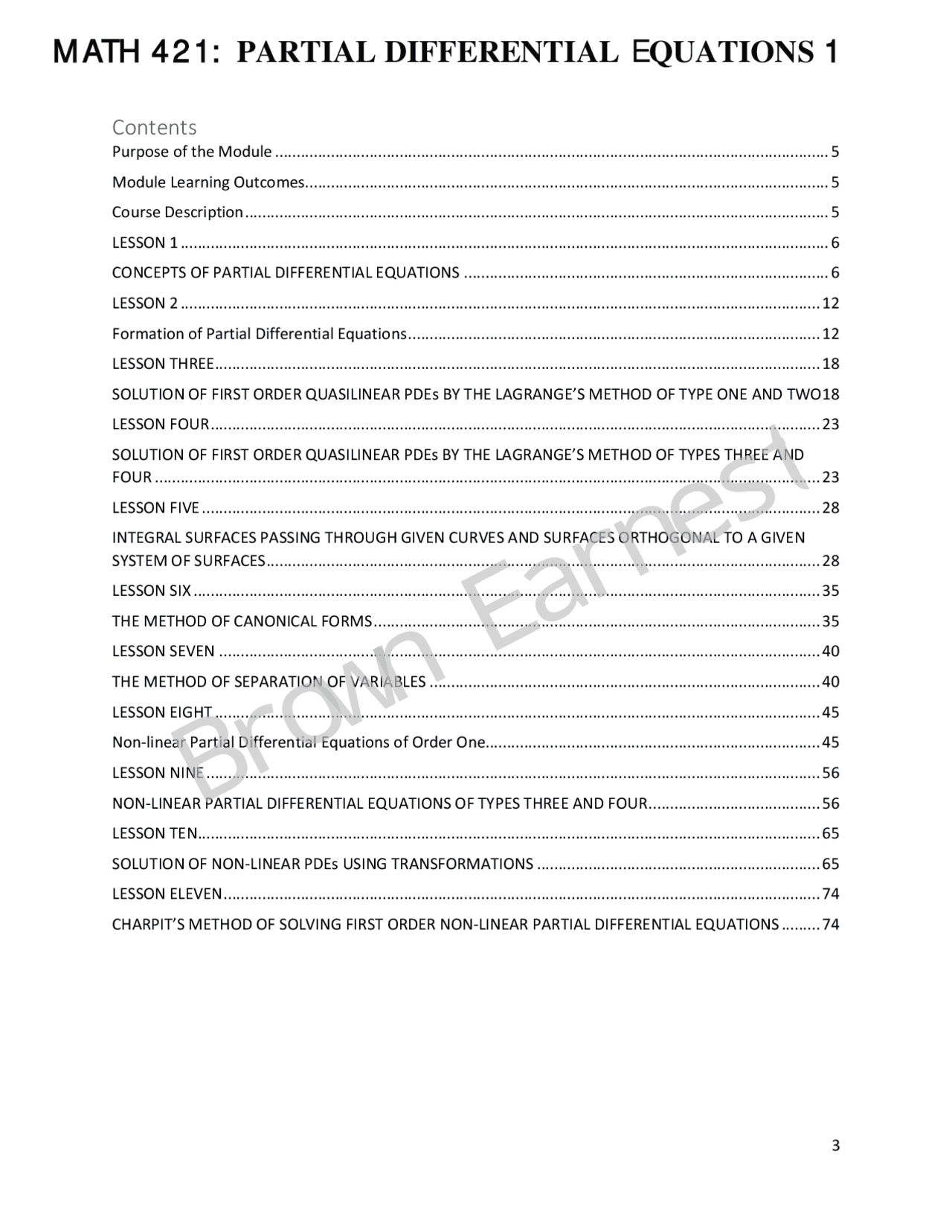 Differential Equations | Lecture notes Educational Mathematics | Docsity