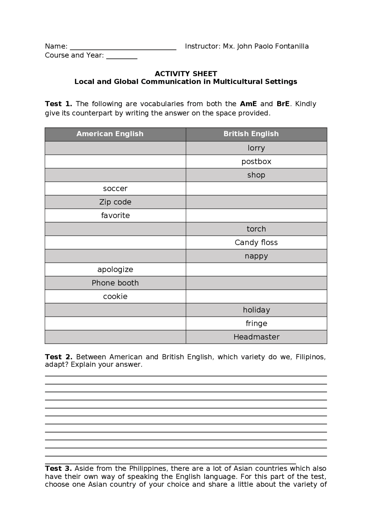 Sample questions about communication | Cheat Sheet Law | Docsity