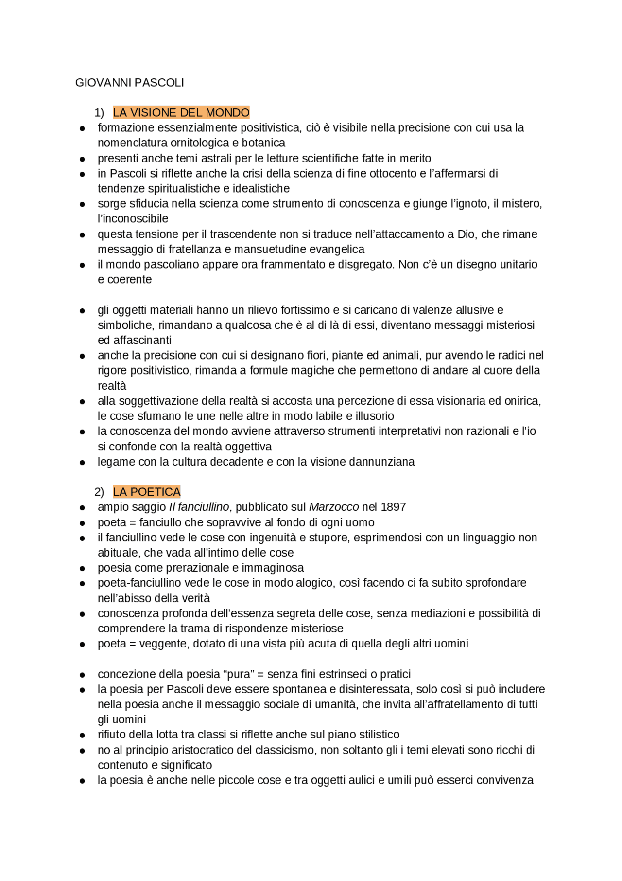 Analisi della Poesia di Giovanni Pascoli: Temi, Stile e Opere | Schemi ...