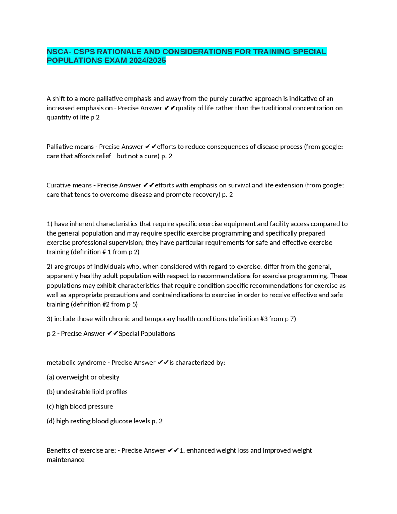 NSCA- CSPS Rationale and Considerations for Training Special ...