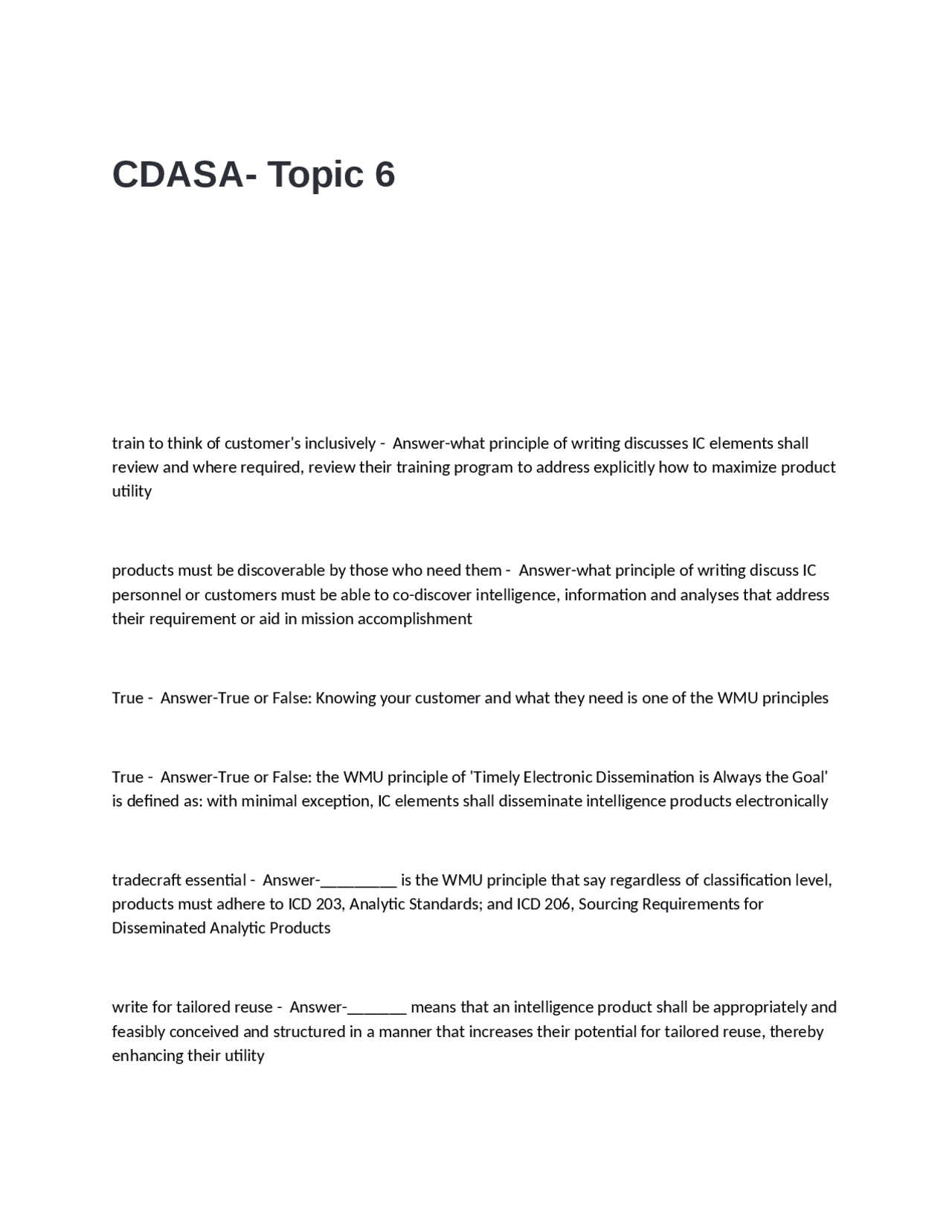 Intelligence Community Analytic Standards and Sourcing | Exams Nursing ...