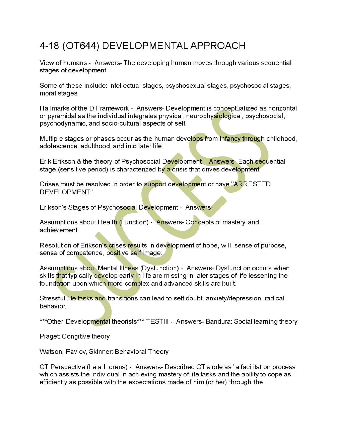 Developmental Approach in Occupational Therapy: Theories & Adaptive ...