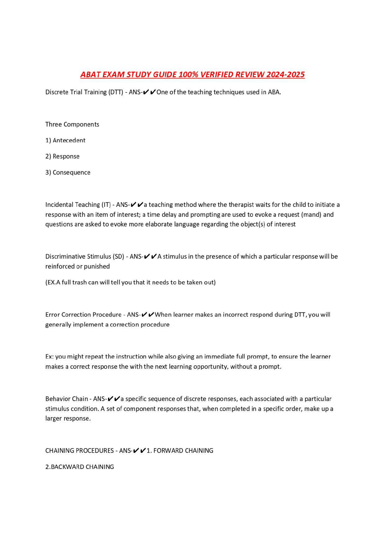 ABAT EXAM STUDY GUIDE 100% VERIFIED REVIEW 2024-2025 | Exams Nursing ...