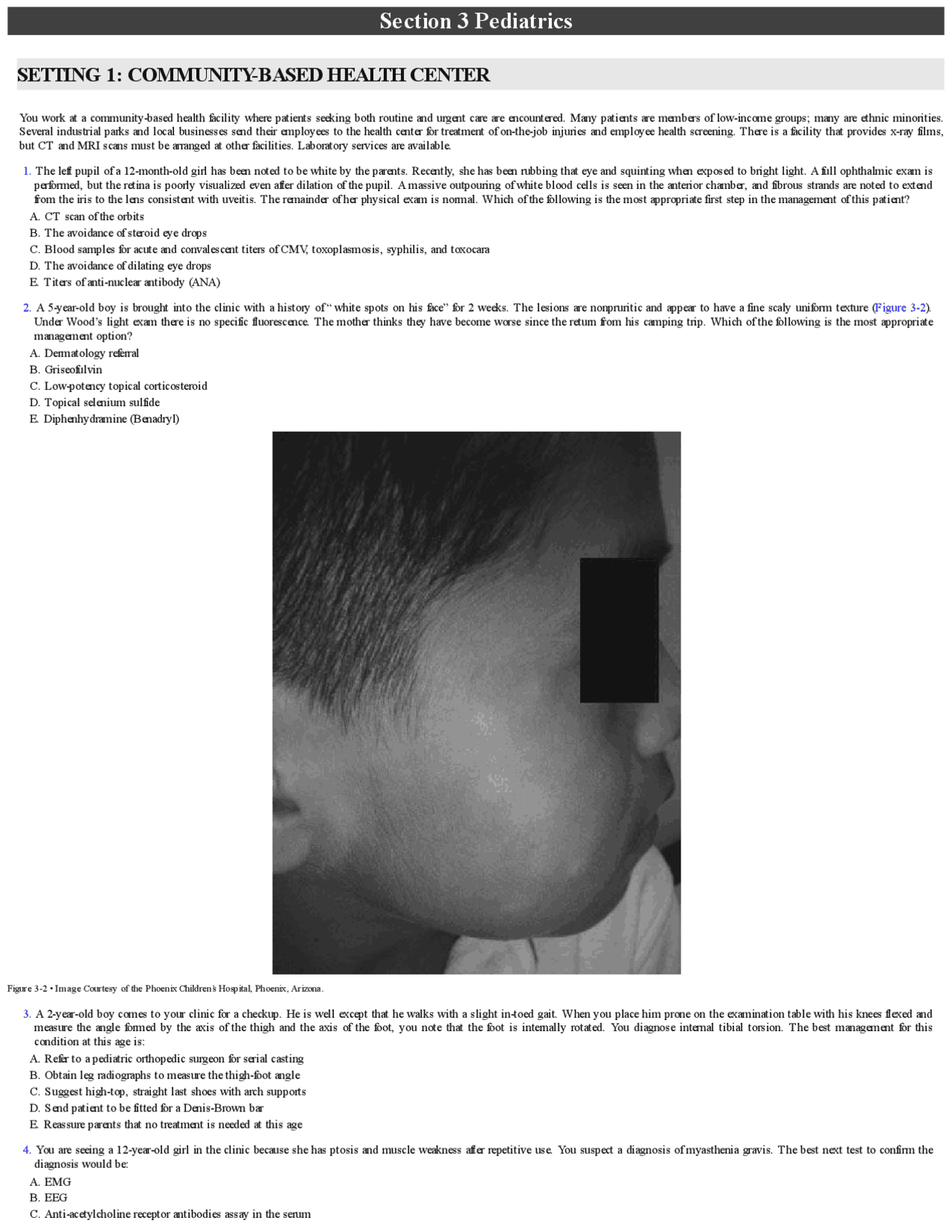 Pediatrics Case Studies: Multiple Choice Questions and Answers | Exams ...