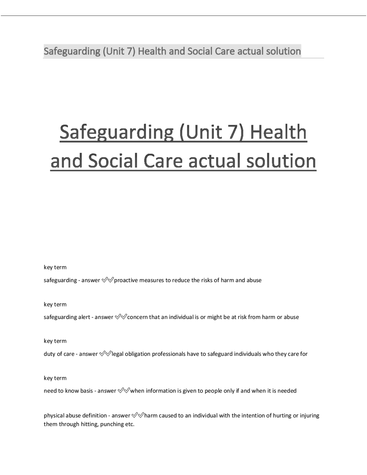 Safeguarding: Key Terms, Definitions, and Principles | Exams Nursing ...