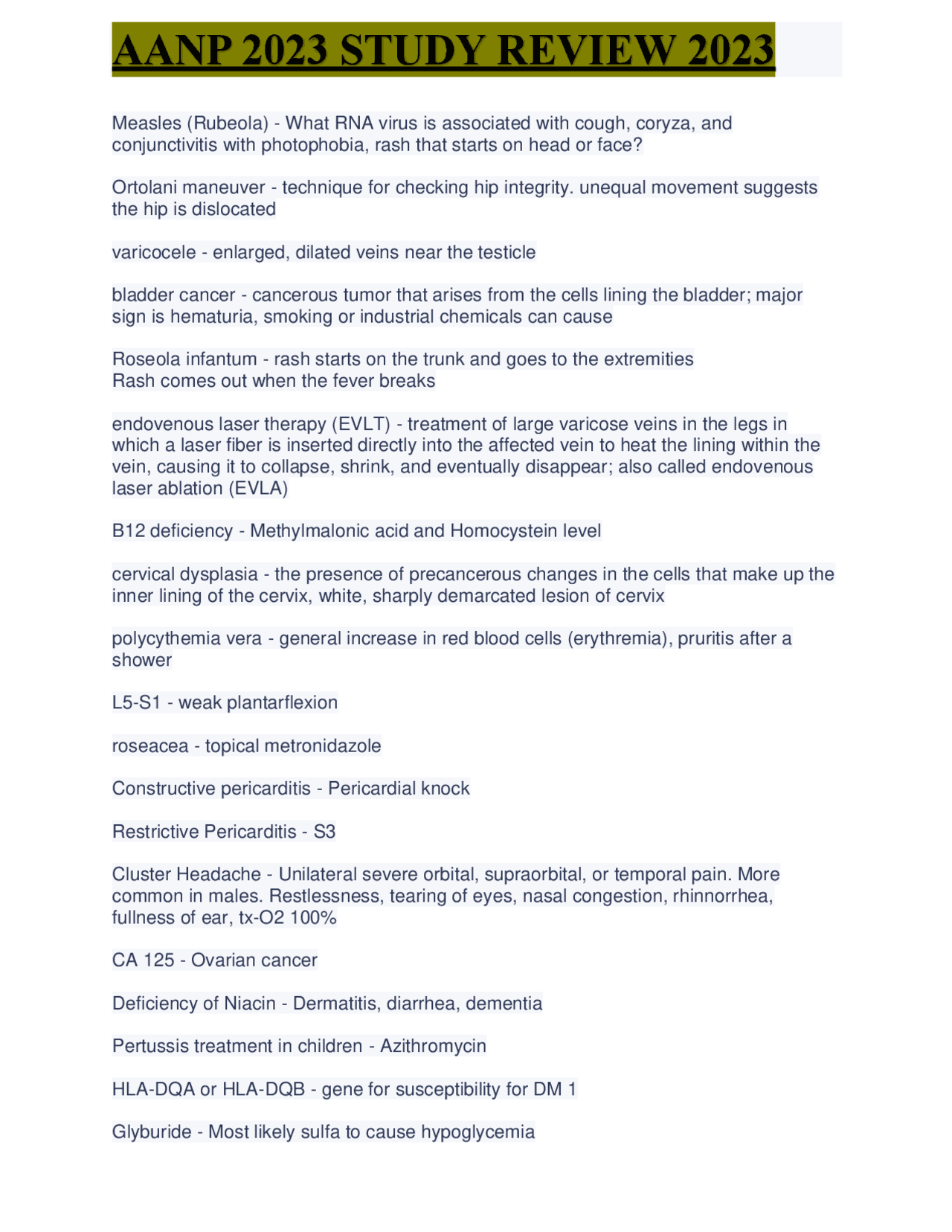 Medical Terminology and Conditions: A Study Guide | Exams Advanced ...