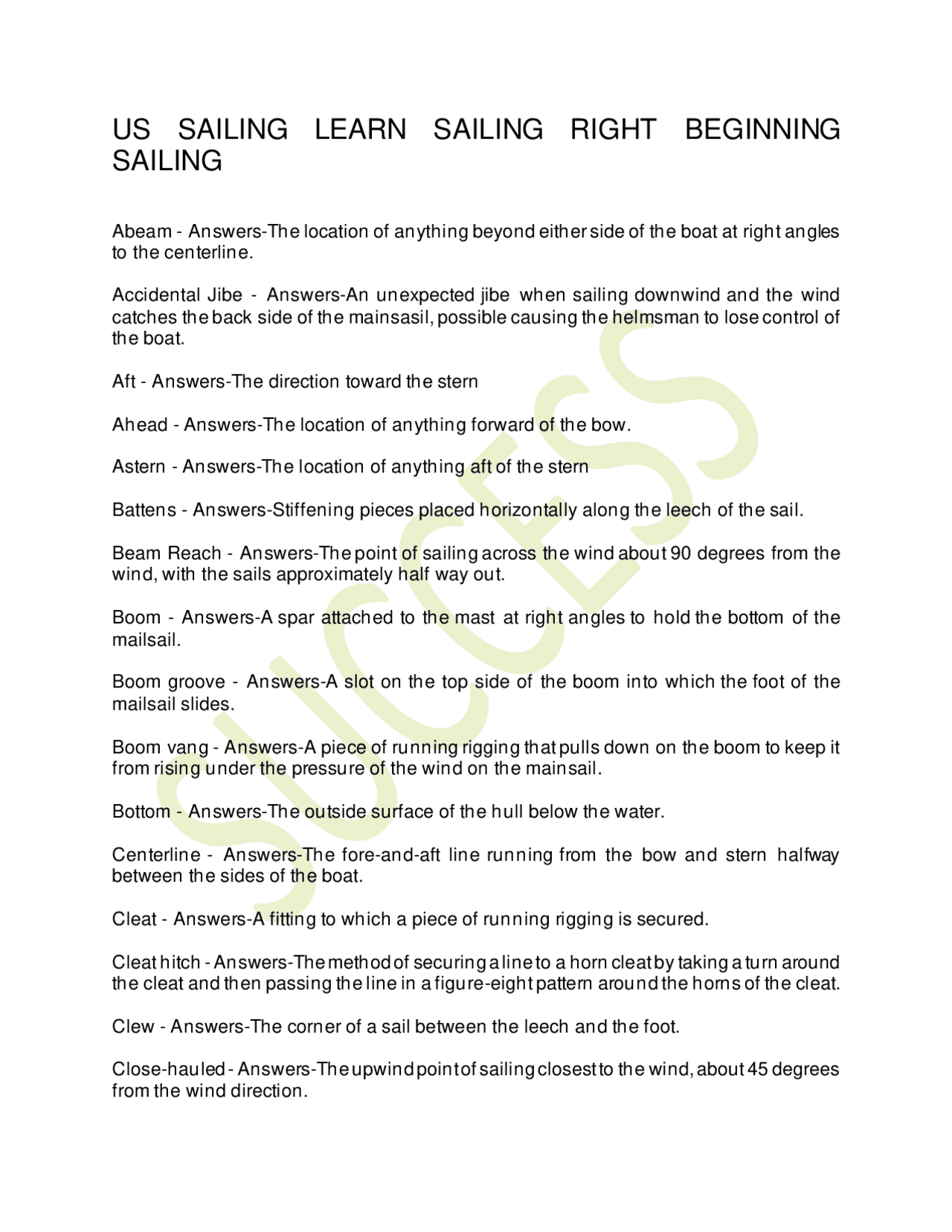 US SAILING LEARN SAILING RIGHT BEGINNING SAILING | Exams Social ...