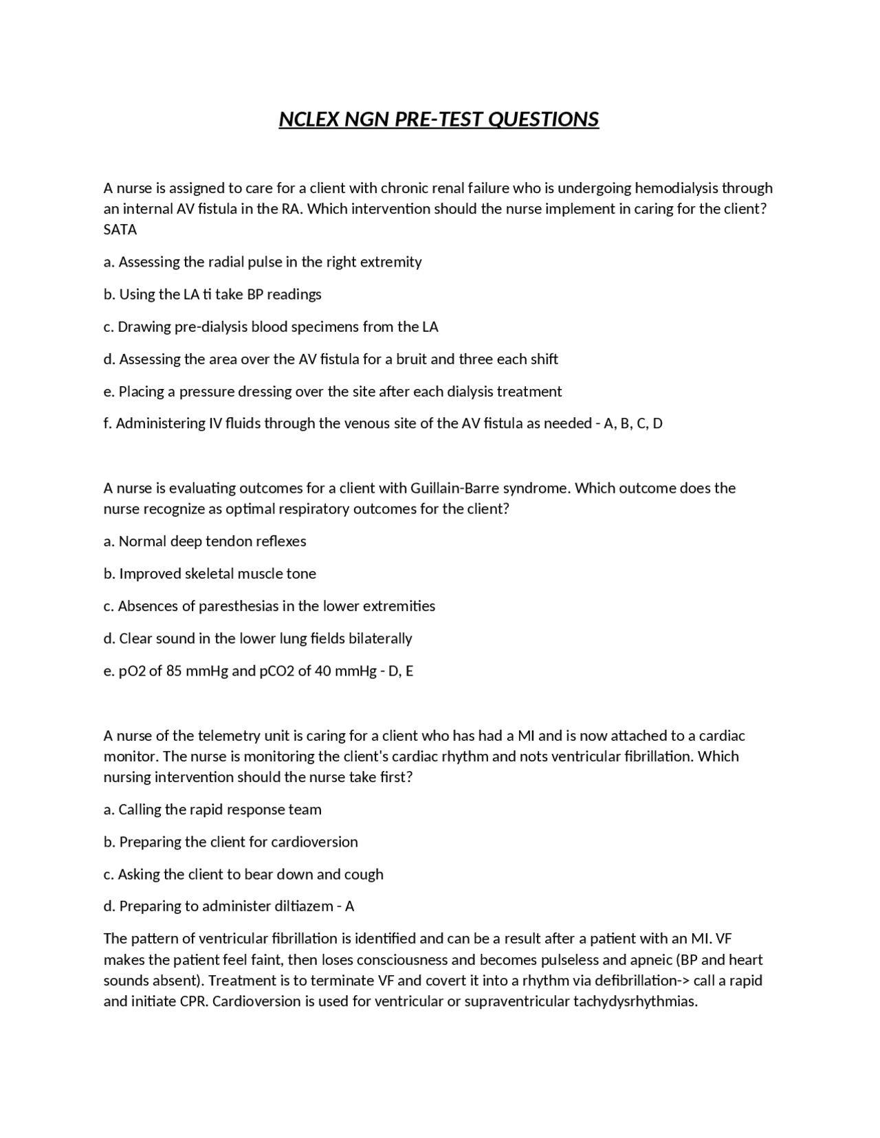 NCLEX NGN Pre-Test Questions: Nursing Practice Exam | Exams Advanced ...