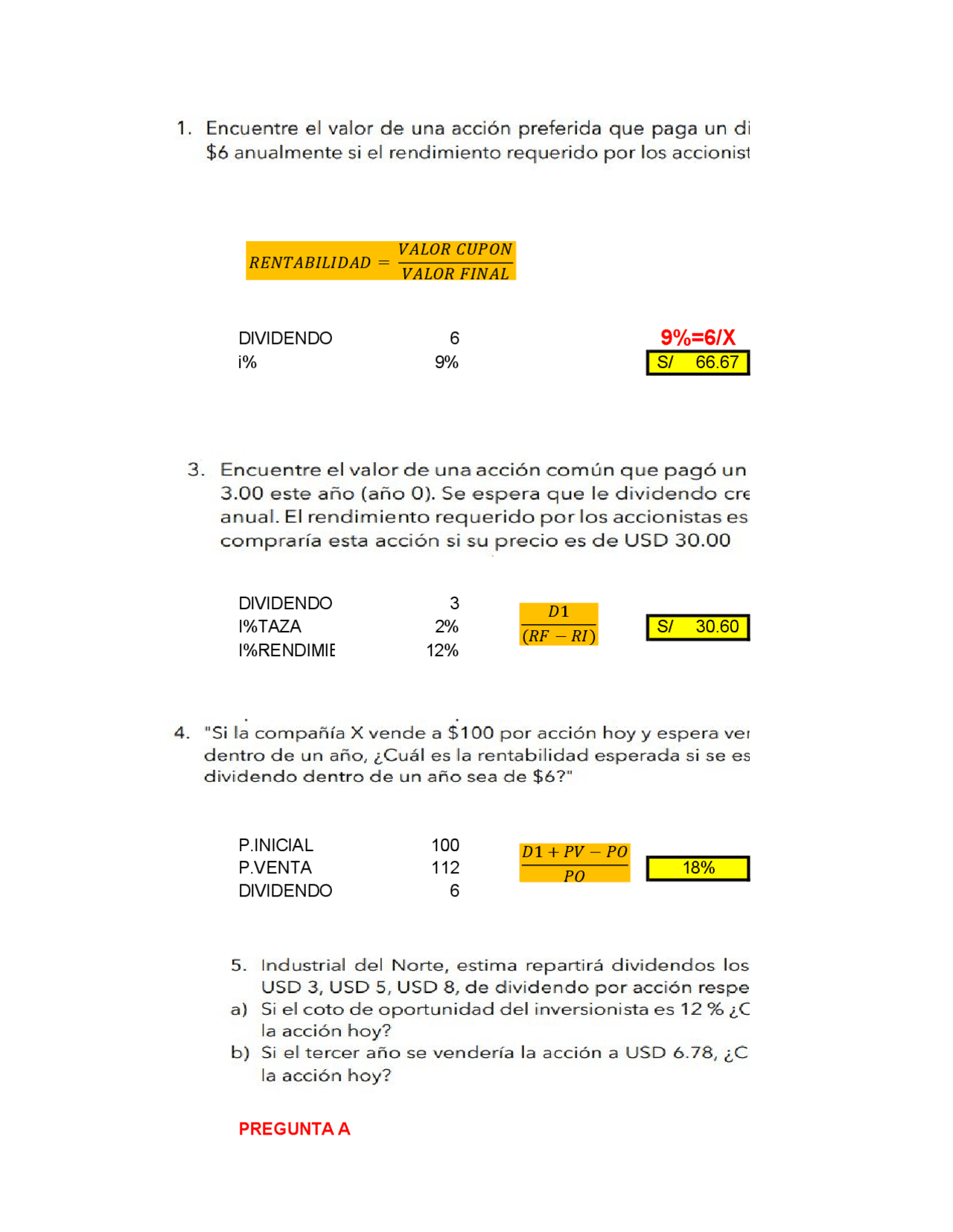 EJERCICIOS DE REPASO | Ejercicios de Finanzas | Docsity