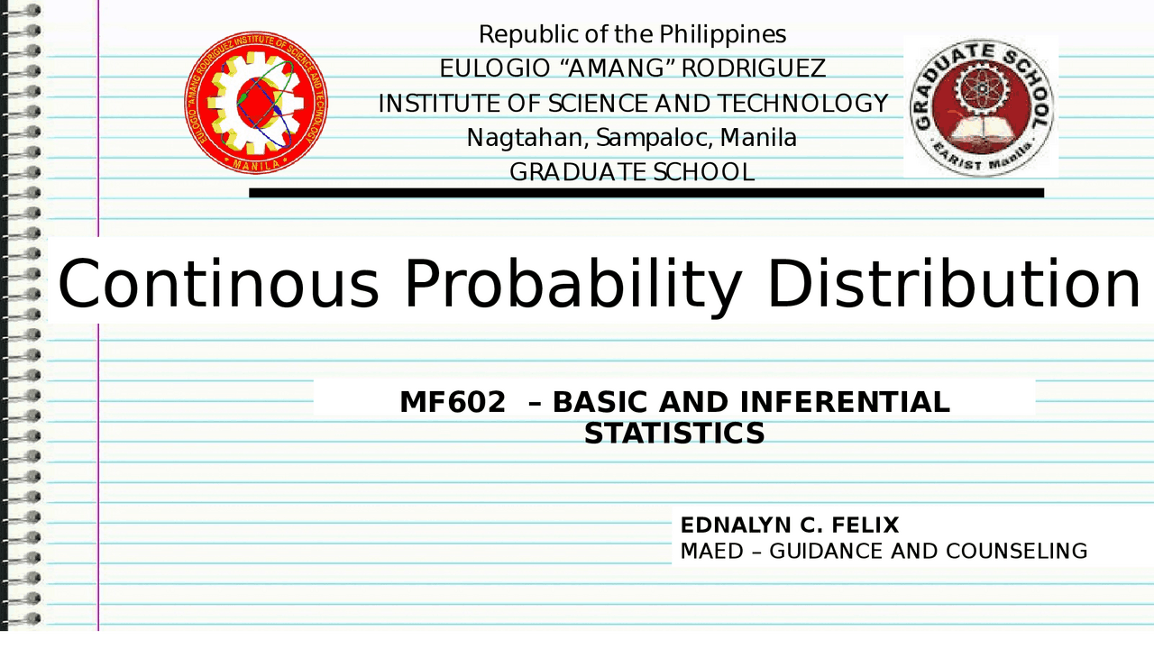 Continuous Probability Distribution: Normal Distribution and its Properties | Slides Probability ...