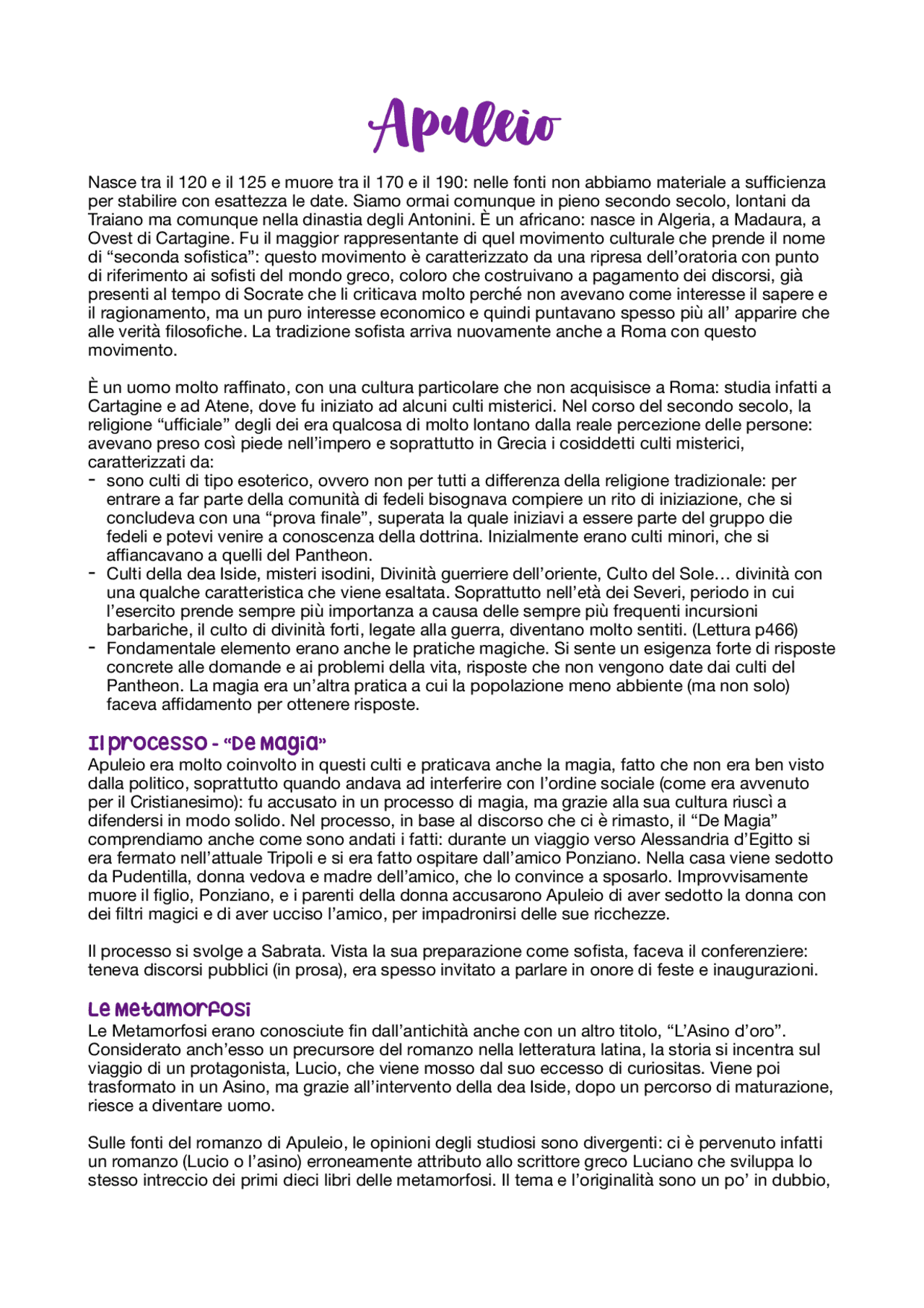Apuleio: Vita, Opere e Significato del 'De Magia' e delle 'Metamorfosi ...