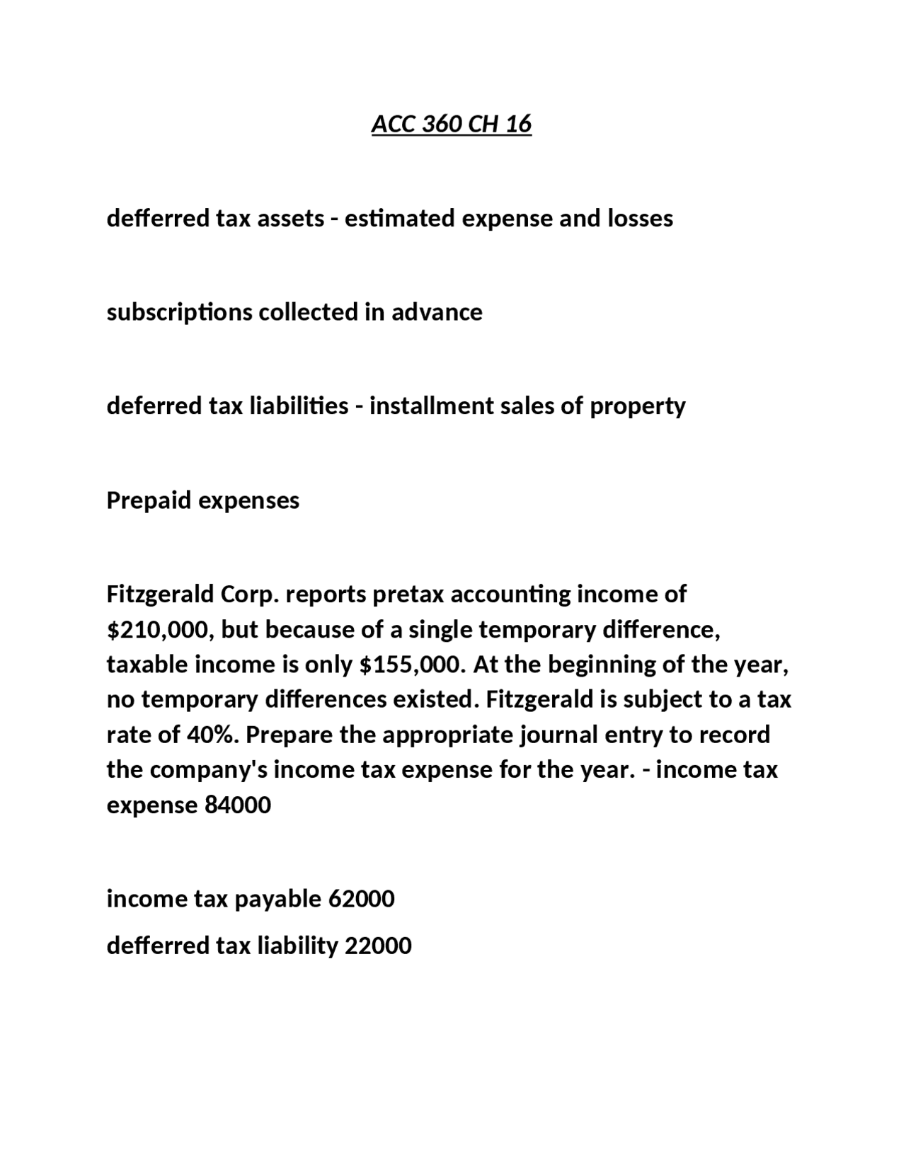 Deferred Tax Assets and Liabilities: Accounting for Temporary ...