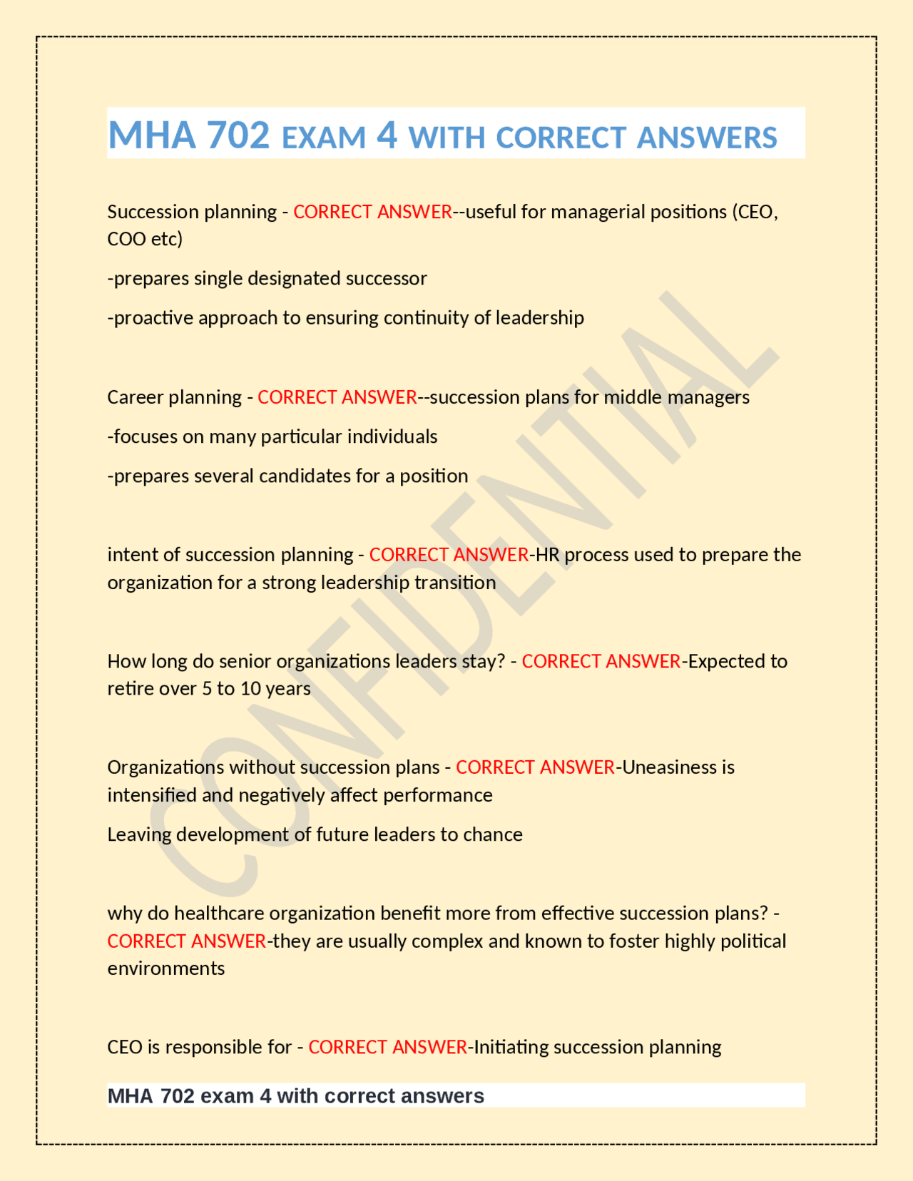 Succession Planning in Healthcare: A Guide with Q&A | Exams Nursing ...
