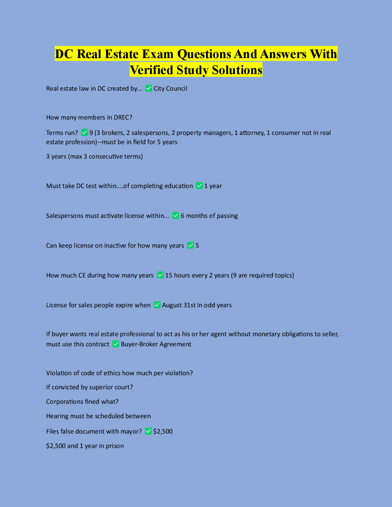 DC Real Estate Exam: Comprehensive Guide to Law in Washington, D.C. | Exams Real Estate ...