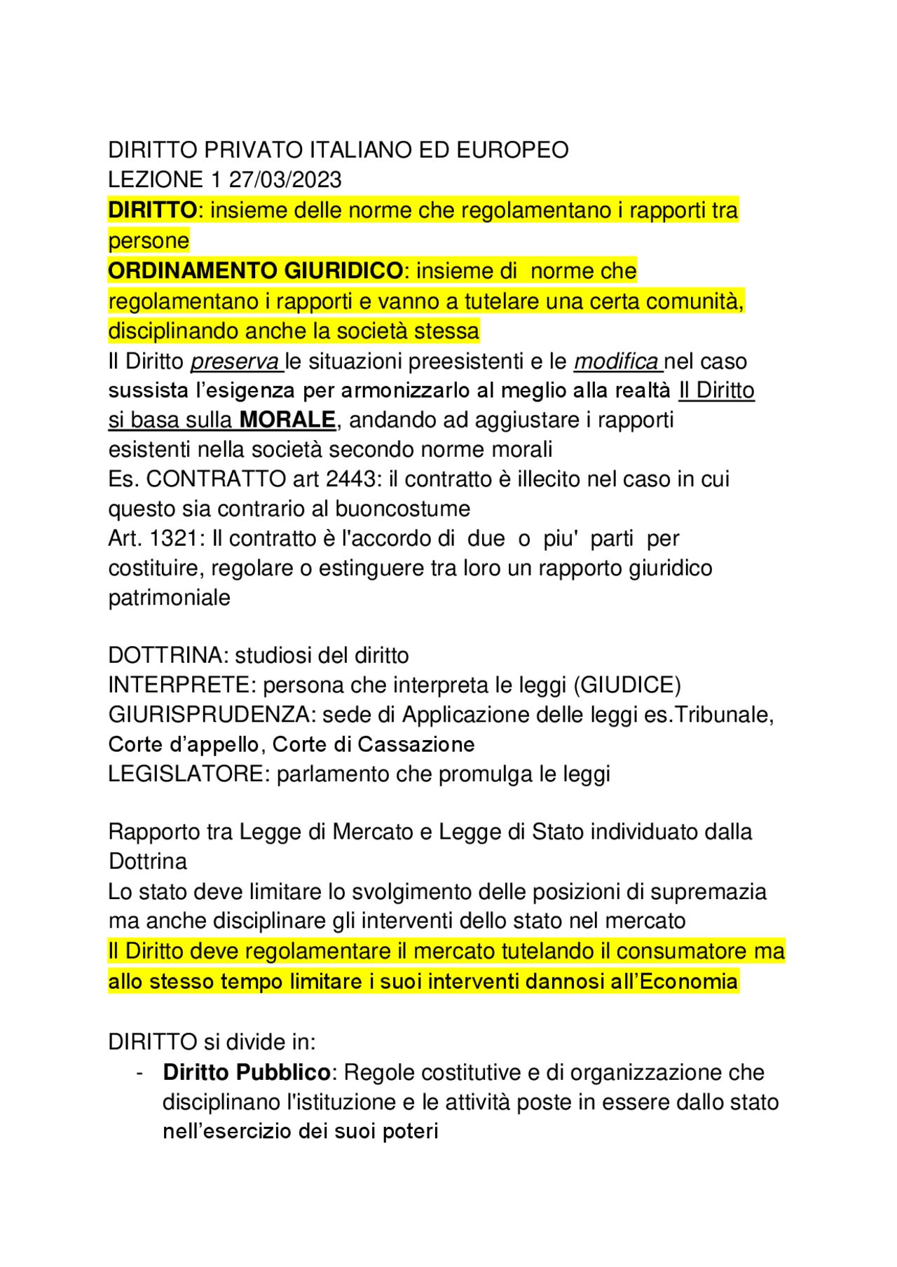 Diritto Privato riassunto ottimo e completo UNIPR | Appunti di Diritto Privato | Docsity