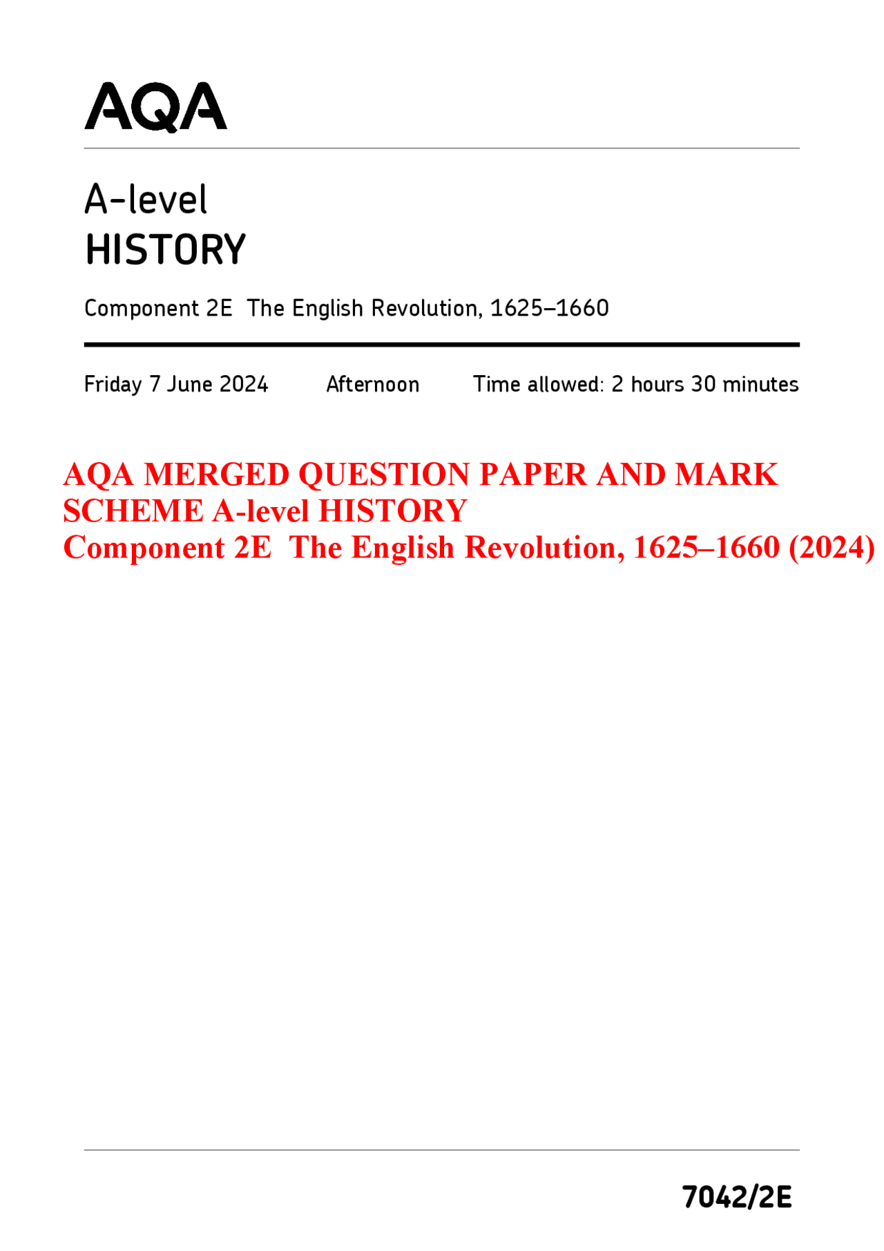 English Revolution (1625-1660): Exam Questions & Answers | Exams ...