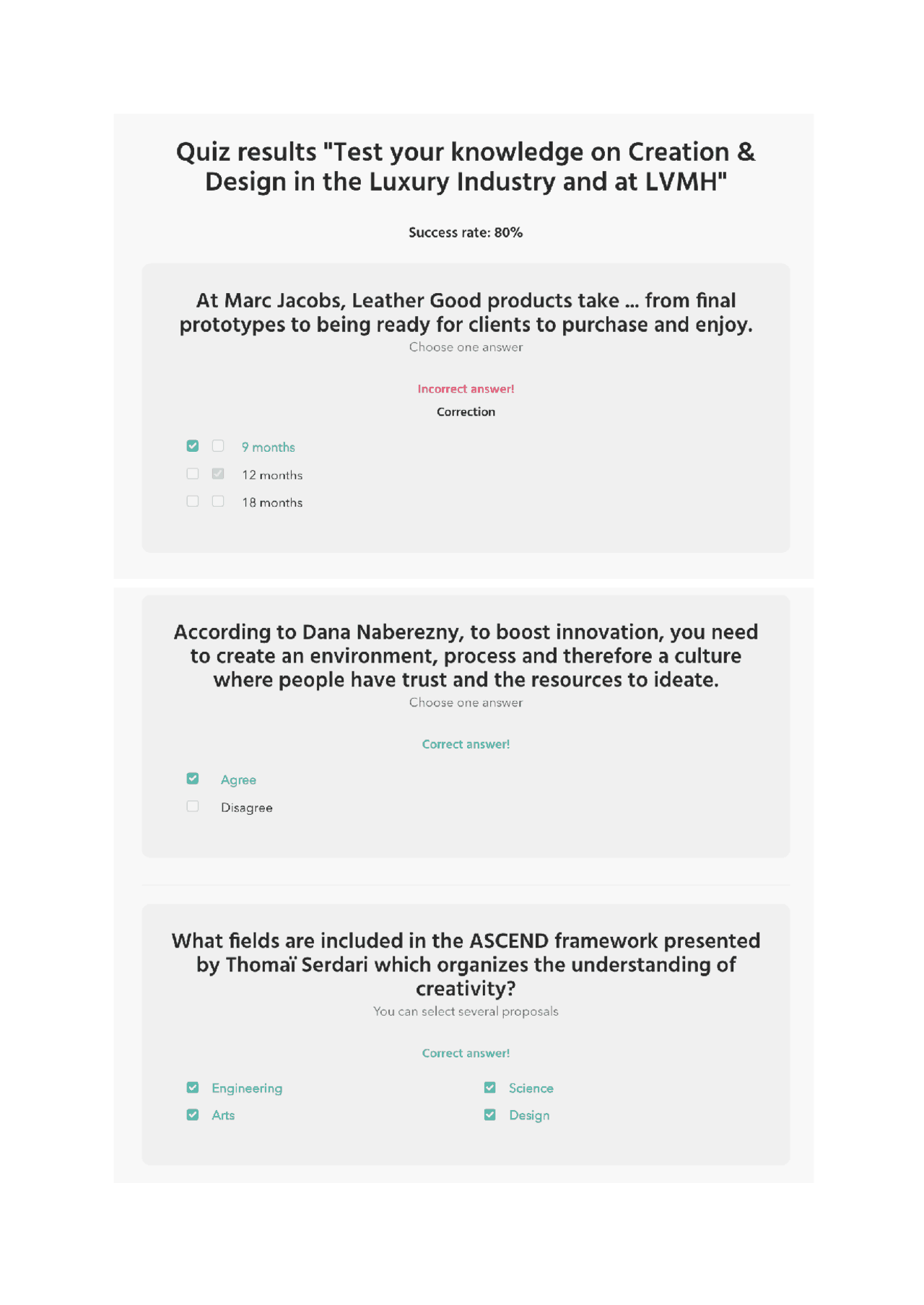 INSIDE LVMH 3 MODULE ANSWERS OCTOBER 2024 | Prove d'esame di Brand ...