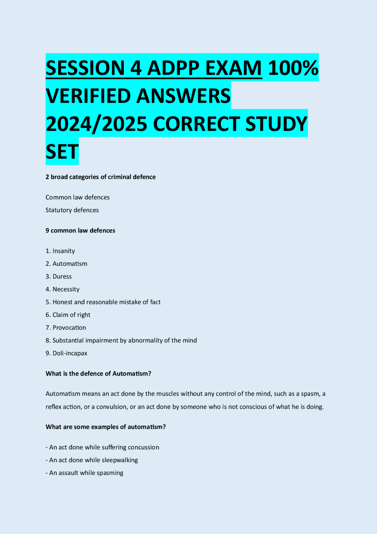 SESSION 4 ADPP EXAM 100% VERIFIED ANSWERS 2024/2025 CORRECT STUDY SET ...
