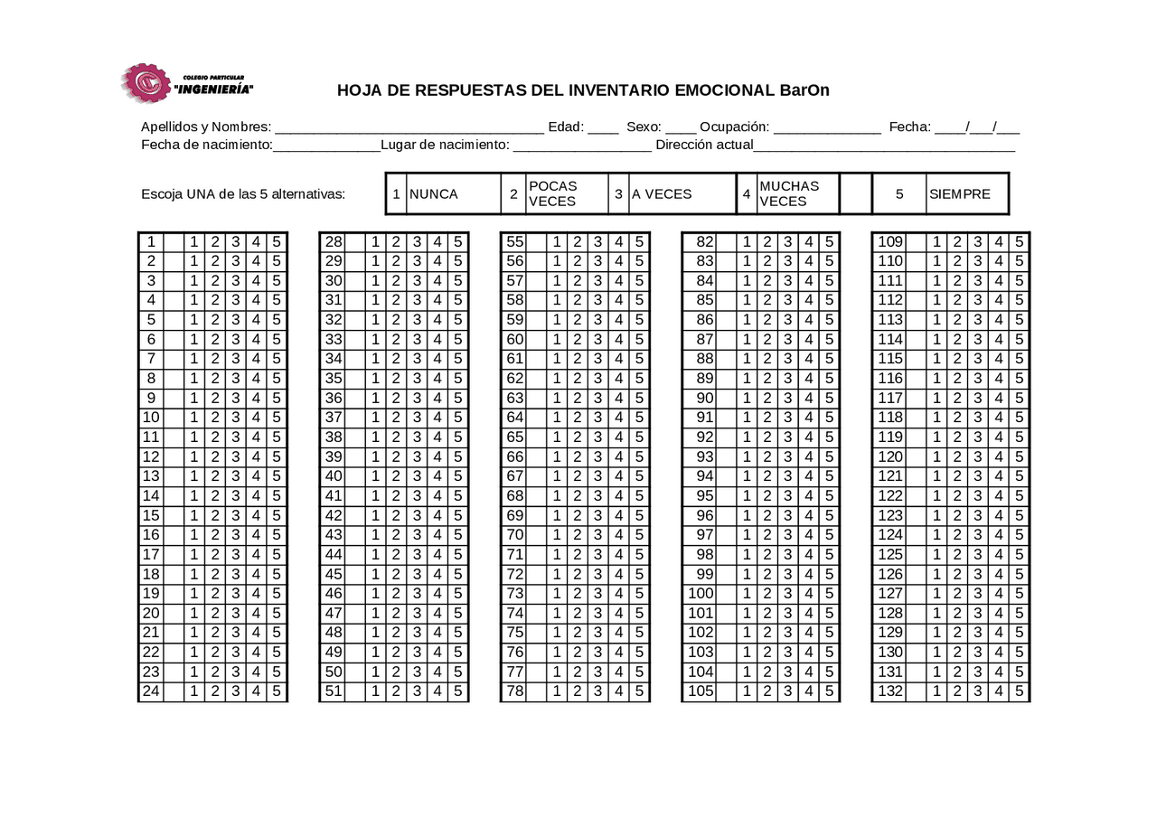 Baron EQ-i e interpretación SCL90R | Resúmenes de Psicología Clínica ...