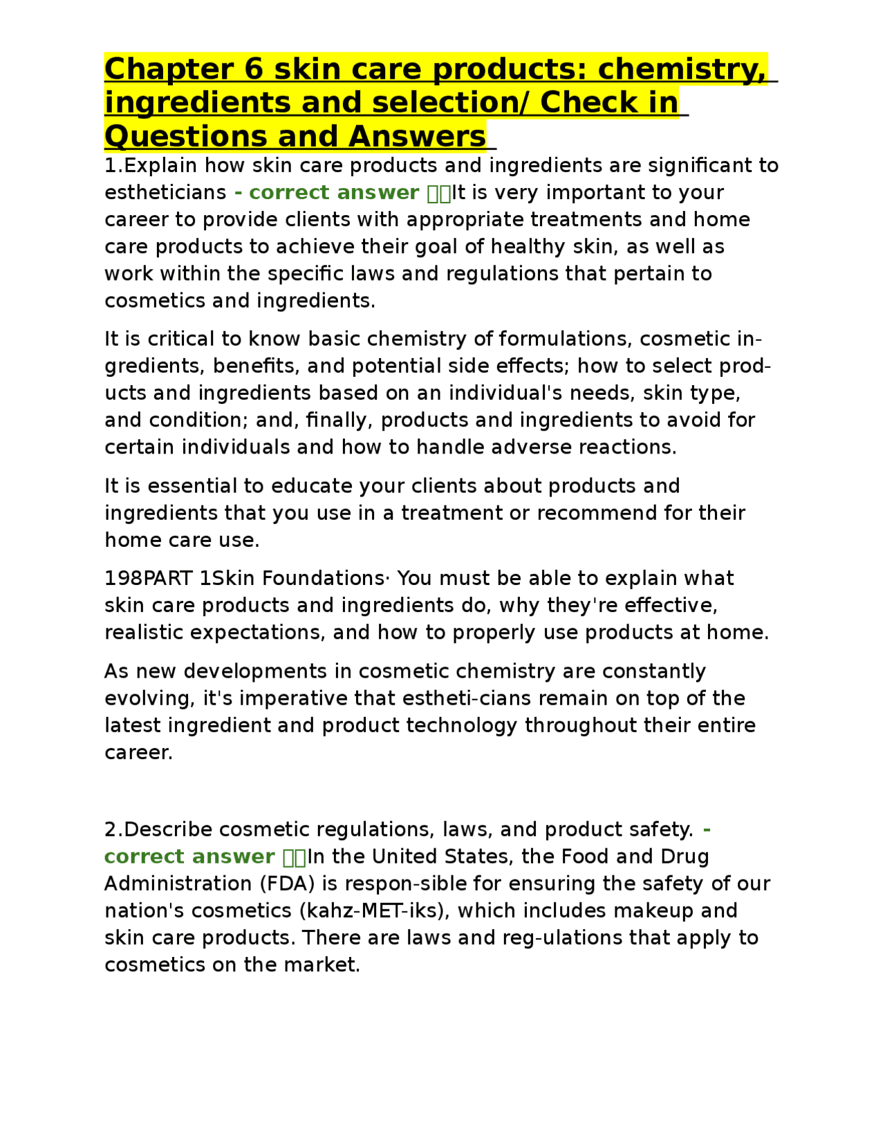 Chapter 6 skin care products: chemistry, ingredients and selection ...