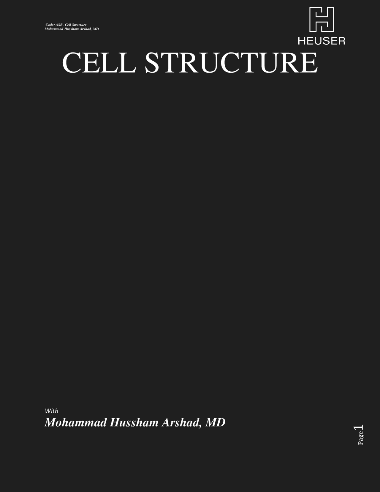 Lecture 1 slides of chap cell structure | Lecture notes Biology | Docsity