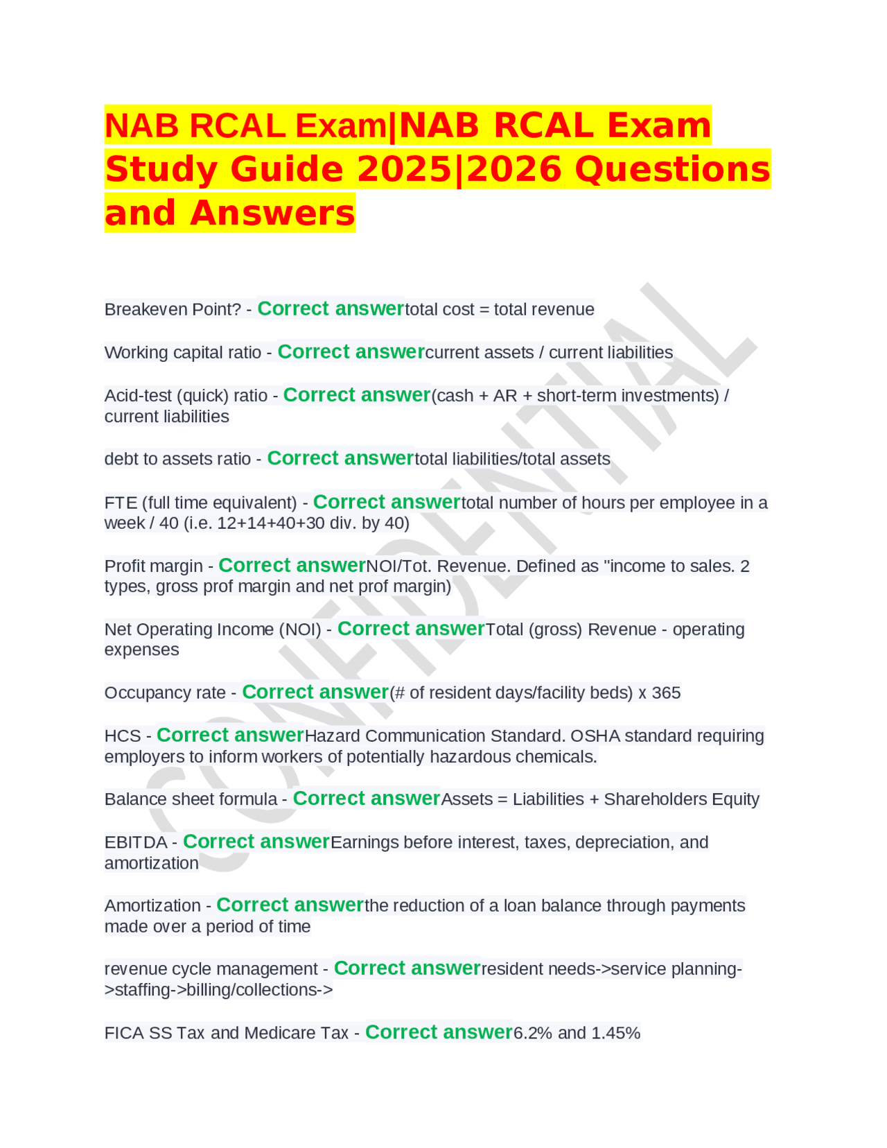 NAB RCAL Exam|NAB RCAL Exam Study Guide 2025|2026 Questions and Answers ...