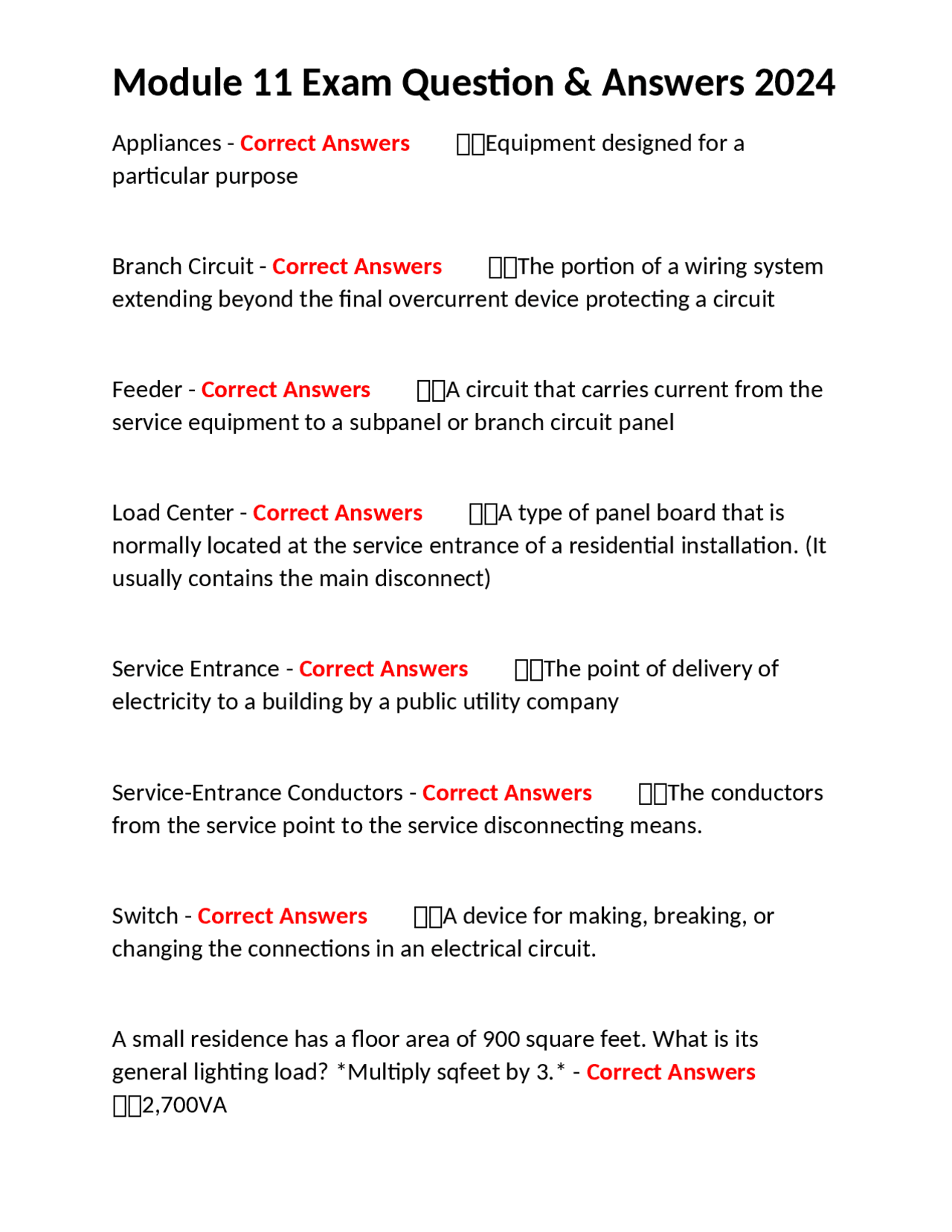 Module 11 Exam Question & Answers 2024 | Exams Nursing | Docsity