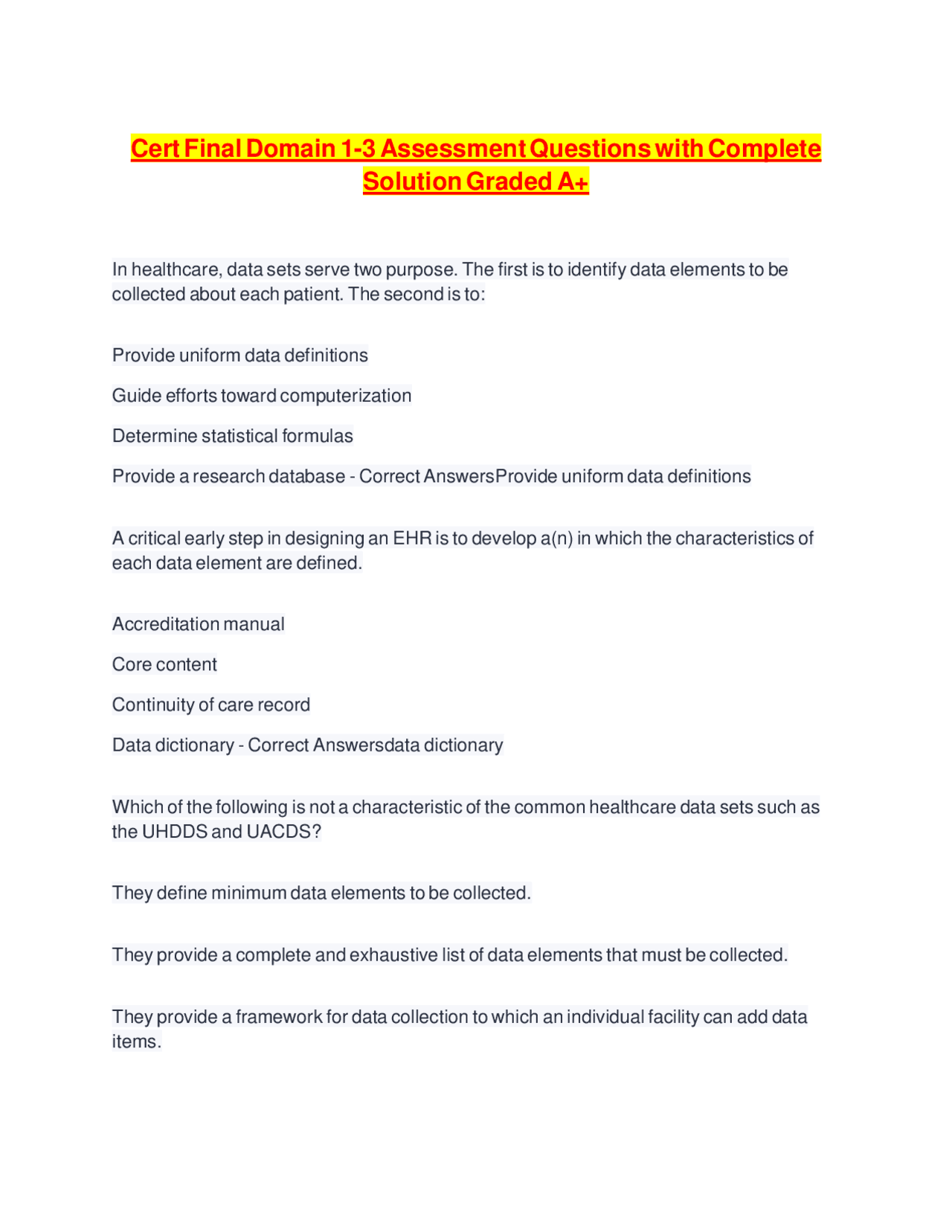 Healthcare Data Sets and Electronic Health Records: A Comprehensive ...