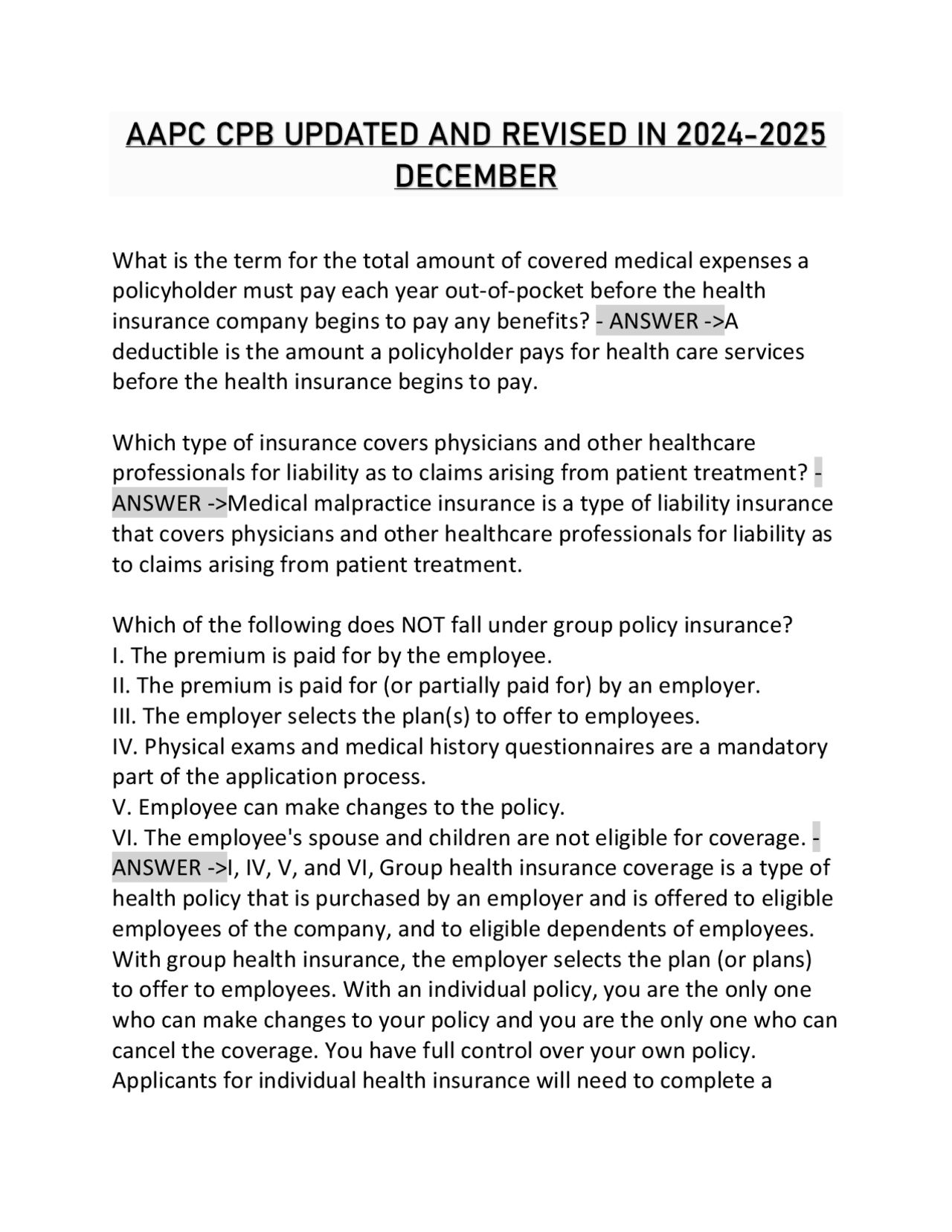 AAPC CPB Updated & Revised (2024-2025): Healthcare Billing & Coding ...