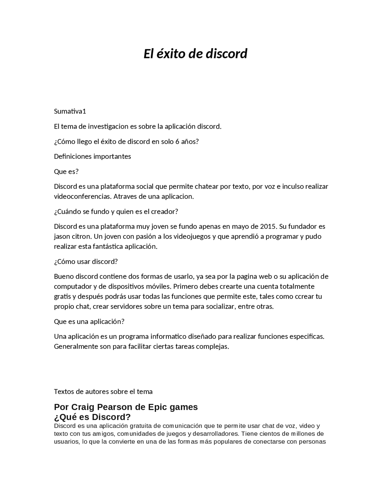 El exito de discord investigacion | Study Guides, Projects, Research ...