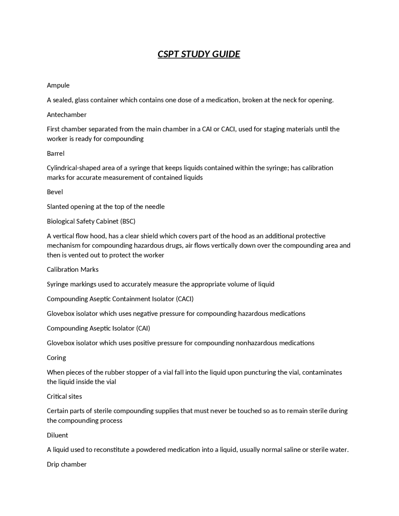 CSPT STUDY GUIDE STUDY GUIDE 2025 | Exams Advanced Education | Docsity