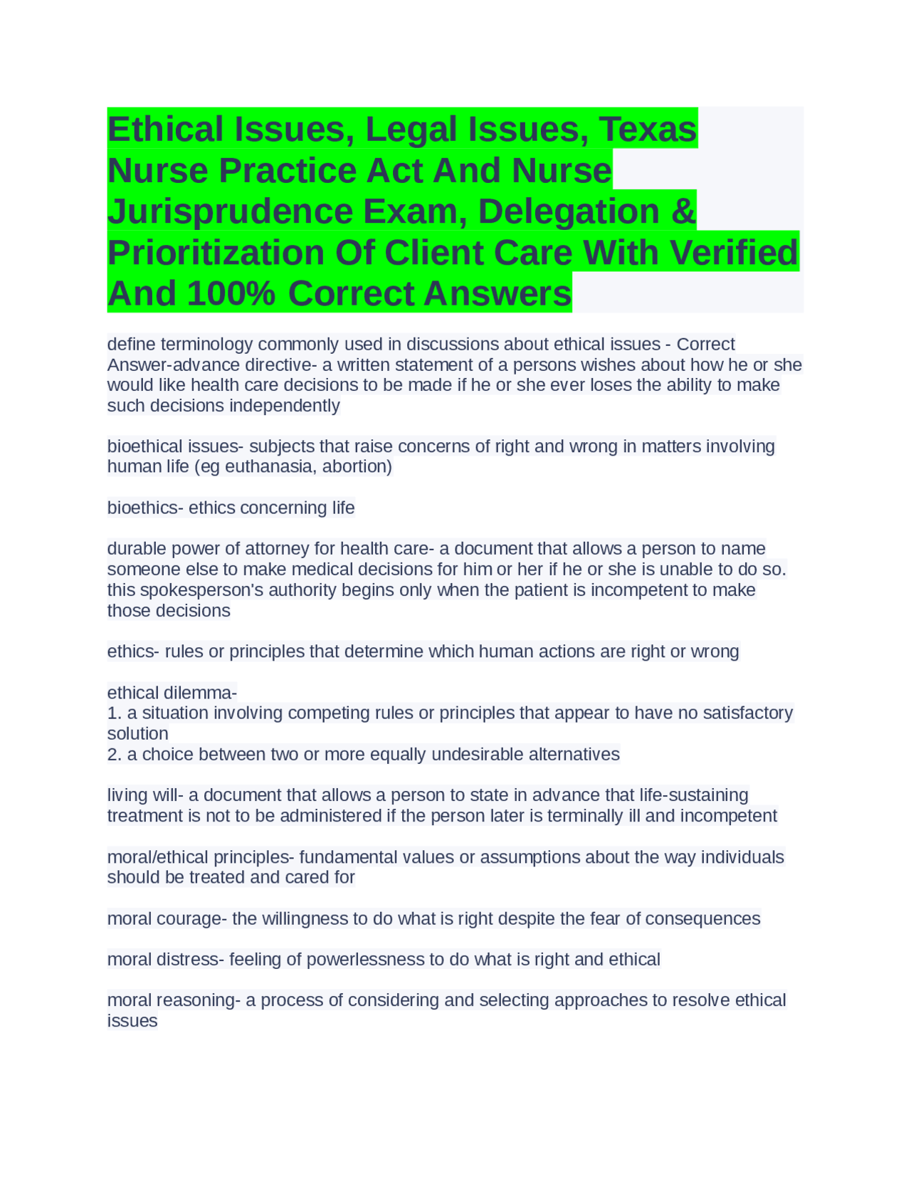 Ethical and Legal Issues in Nursing: A Comprehensive Guide with ...