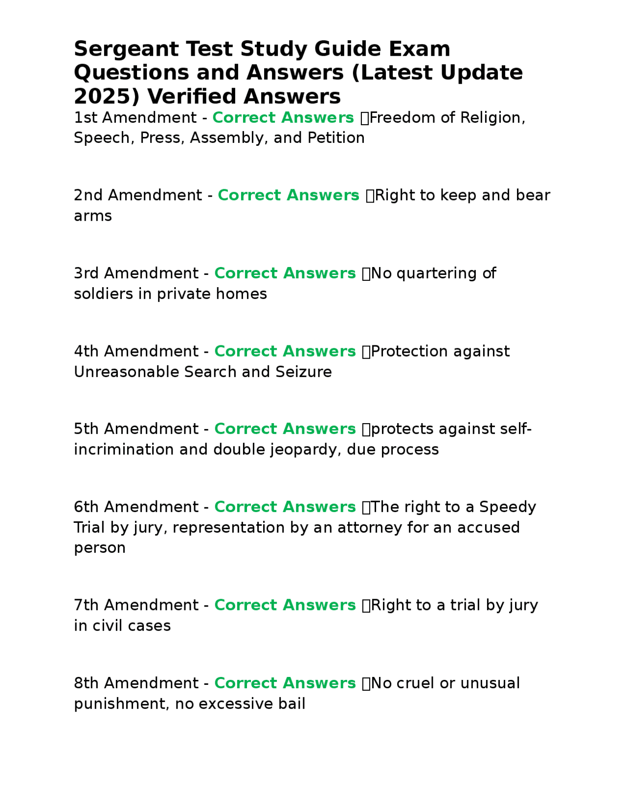 Sergeant Exam Study Guide: Law Enforcement Procedures & Policies ...